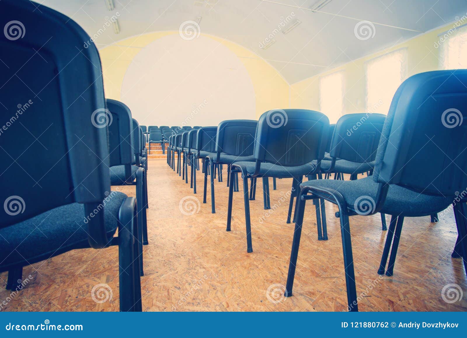 Chairs in the Empty Room for Performances Stock Photo - Image of ...