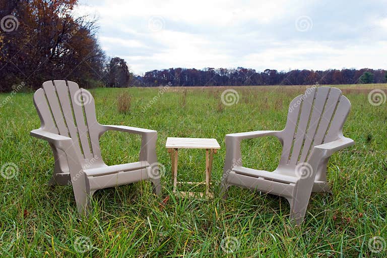 Chairs in Field stock photo. Image of lawn, life, peaceful - 7186118
