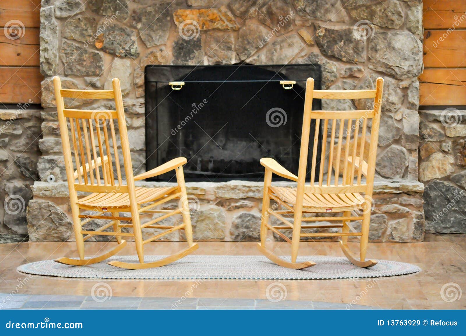 Chairs by the Hearth stock image. Image of rocking, chairs - 13763929