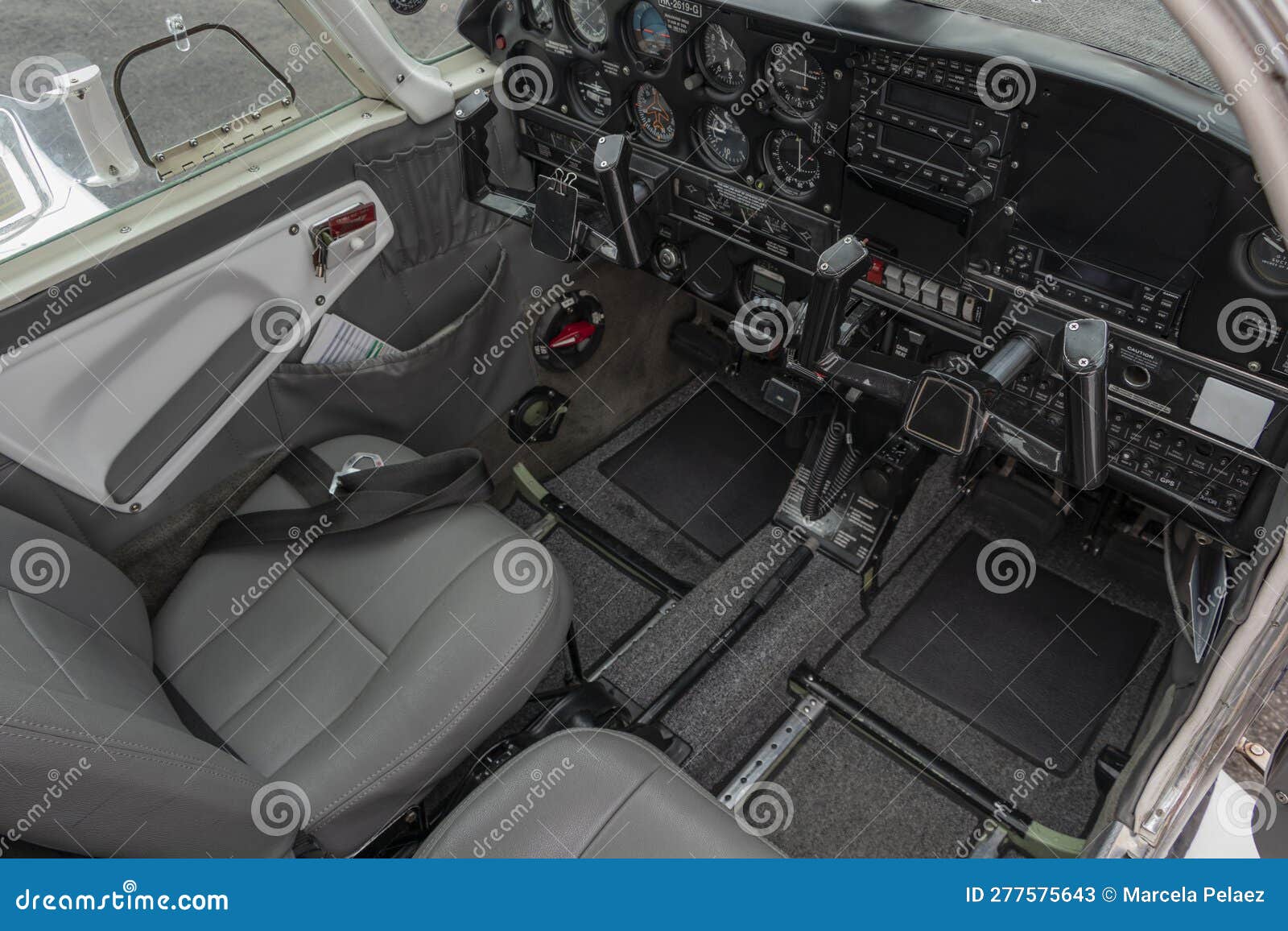 Chairs Inside the Cockpit of a Small Aircraft Stock Image - Image of ...
