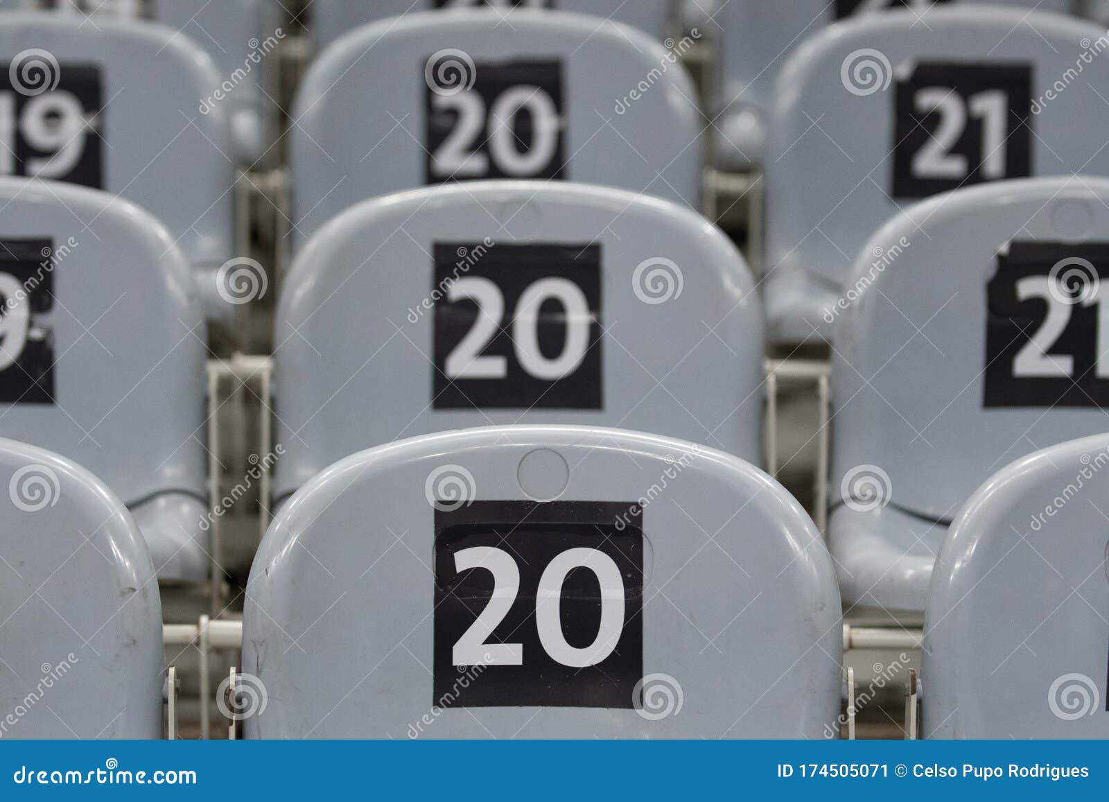 Chairs with Marking Number 20 on the Seat Stock Image - Image of ...