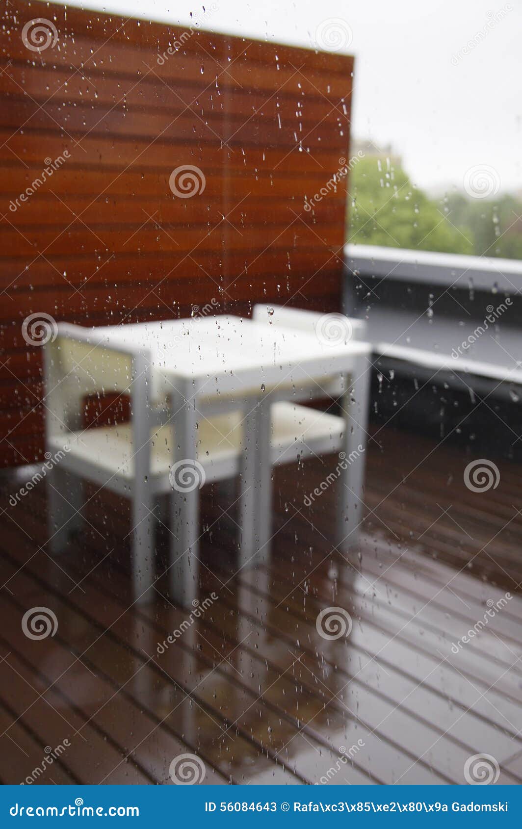 The chairs in rain stock image. Image of travel, chairs - 56084643
