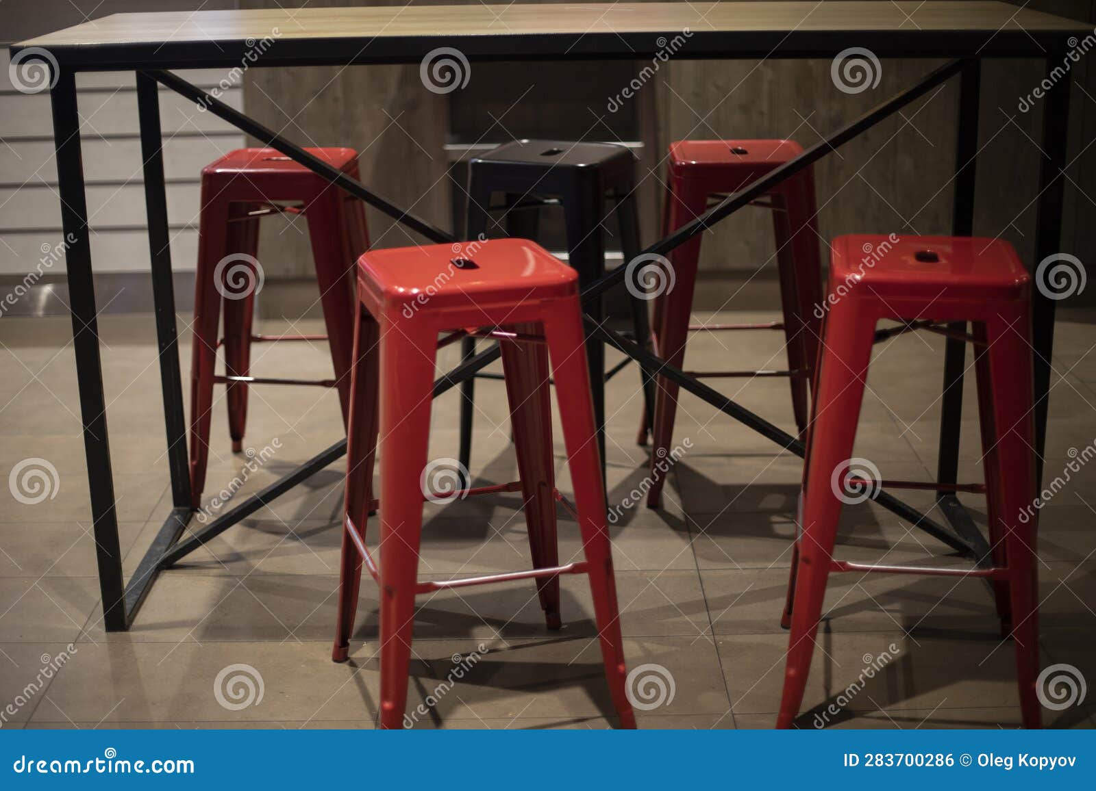 Chairs in Restaurant. Bar Seating Stock Photo - Image of cozy ...