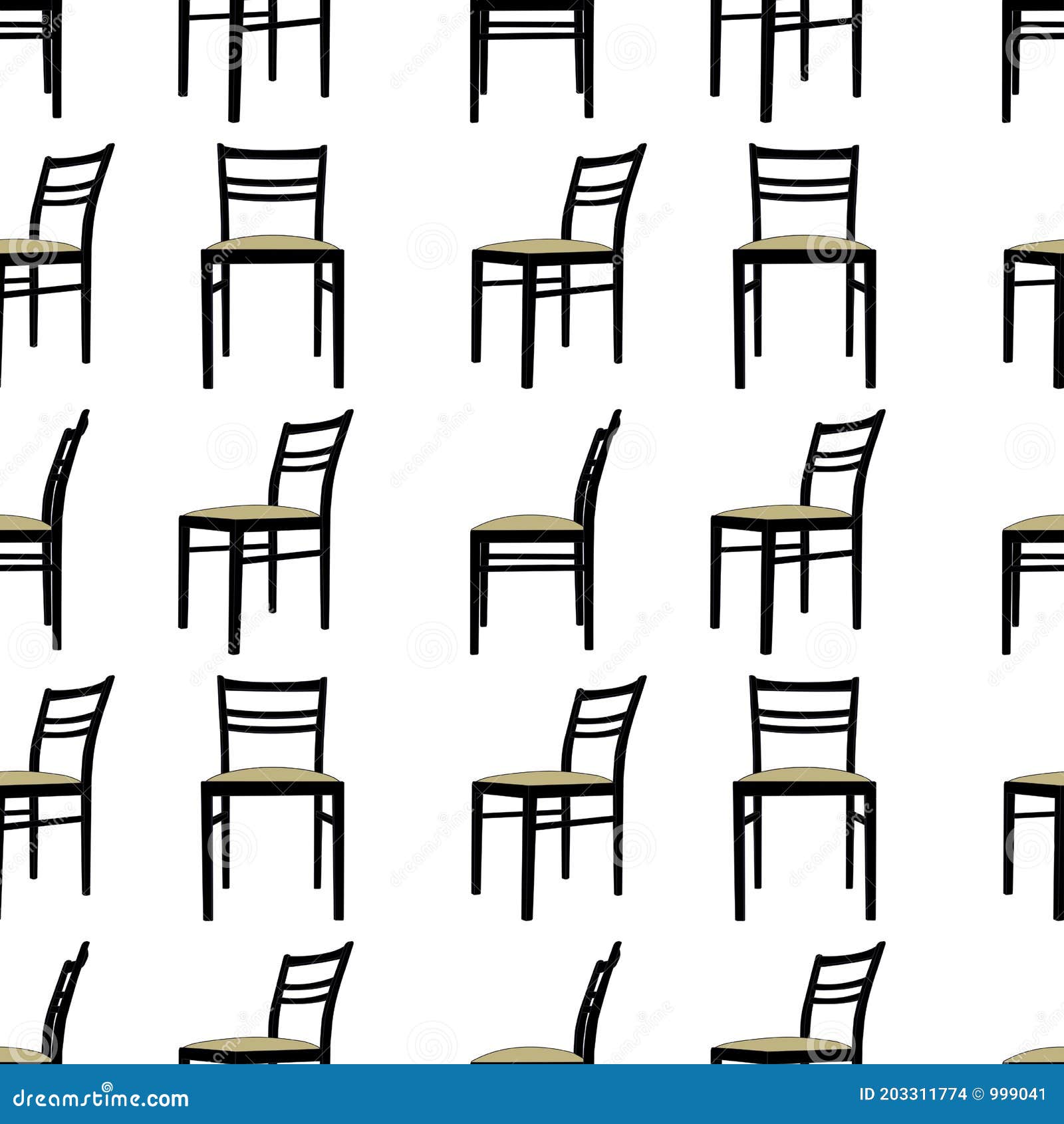 Chairs Seamless Pattern. Vector Stock Illustration Eps 10. Stock Vector ...
