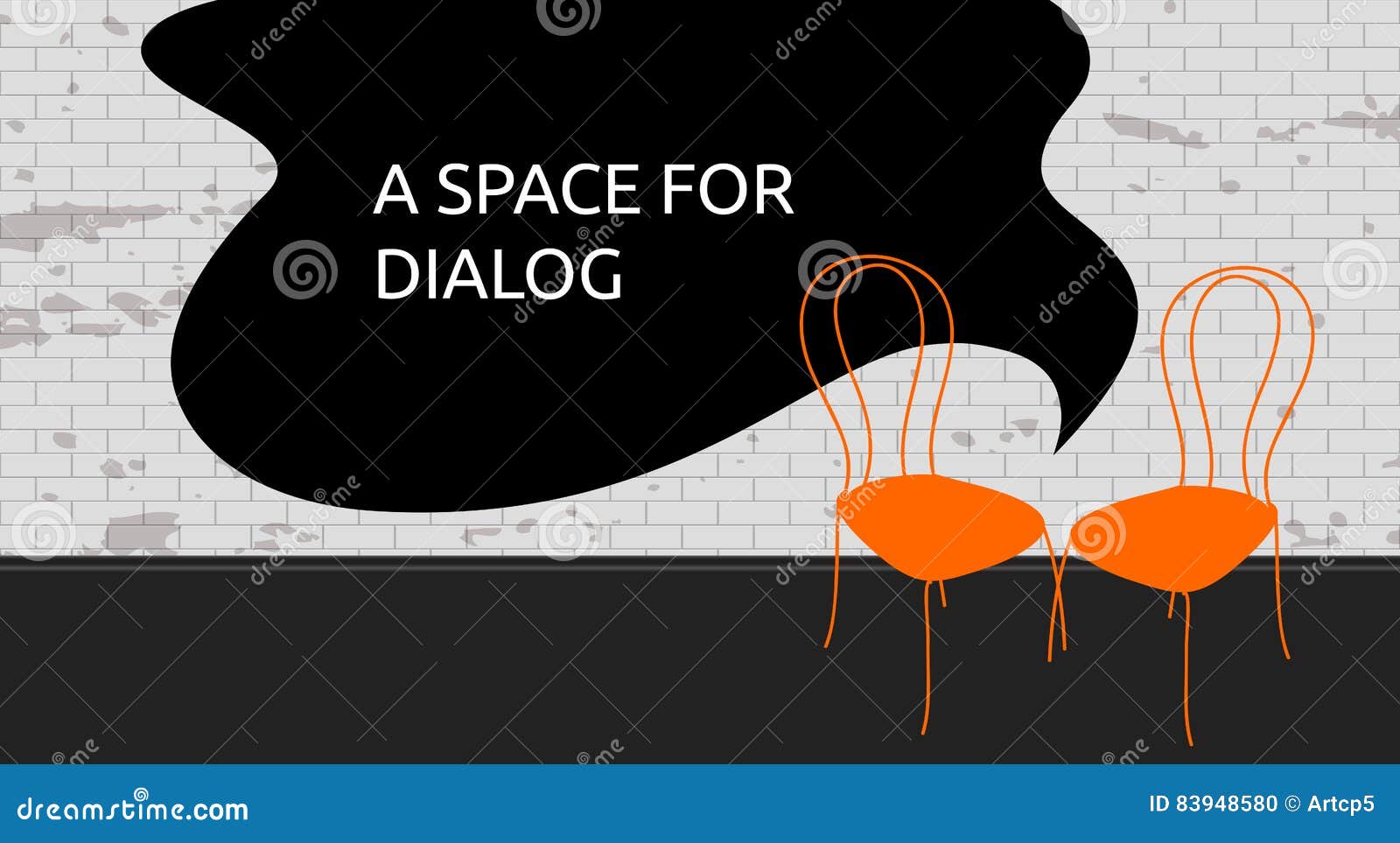 Chairs, Space for dialogue stock vector. Illustration of speech - 83948580