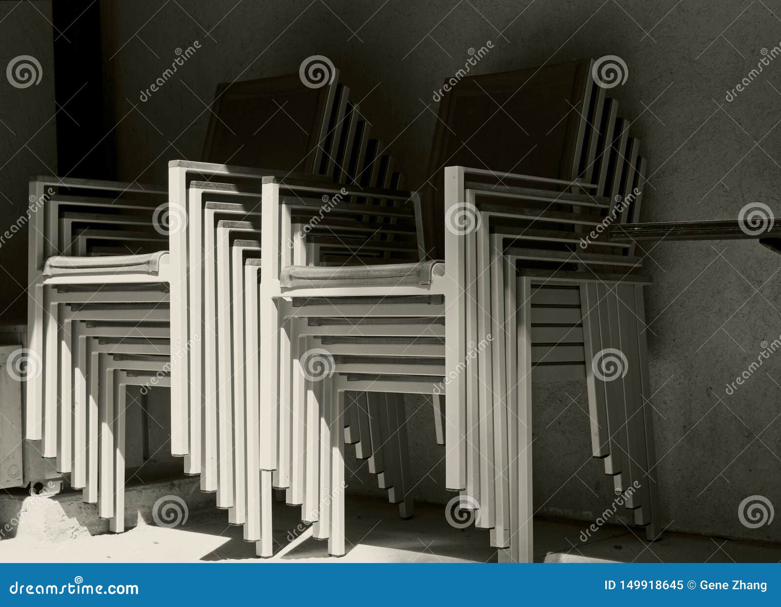 Stacking Chairs Art Patterns at UCSD Stock Image - Image of geometric ...