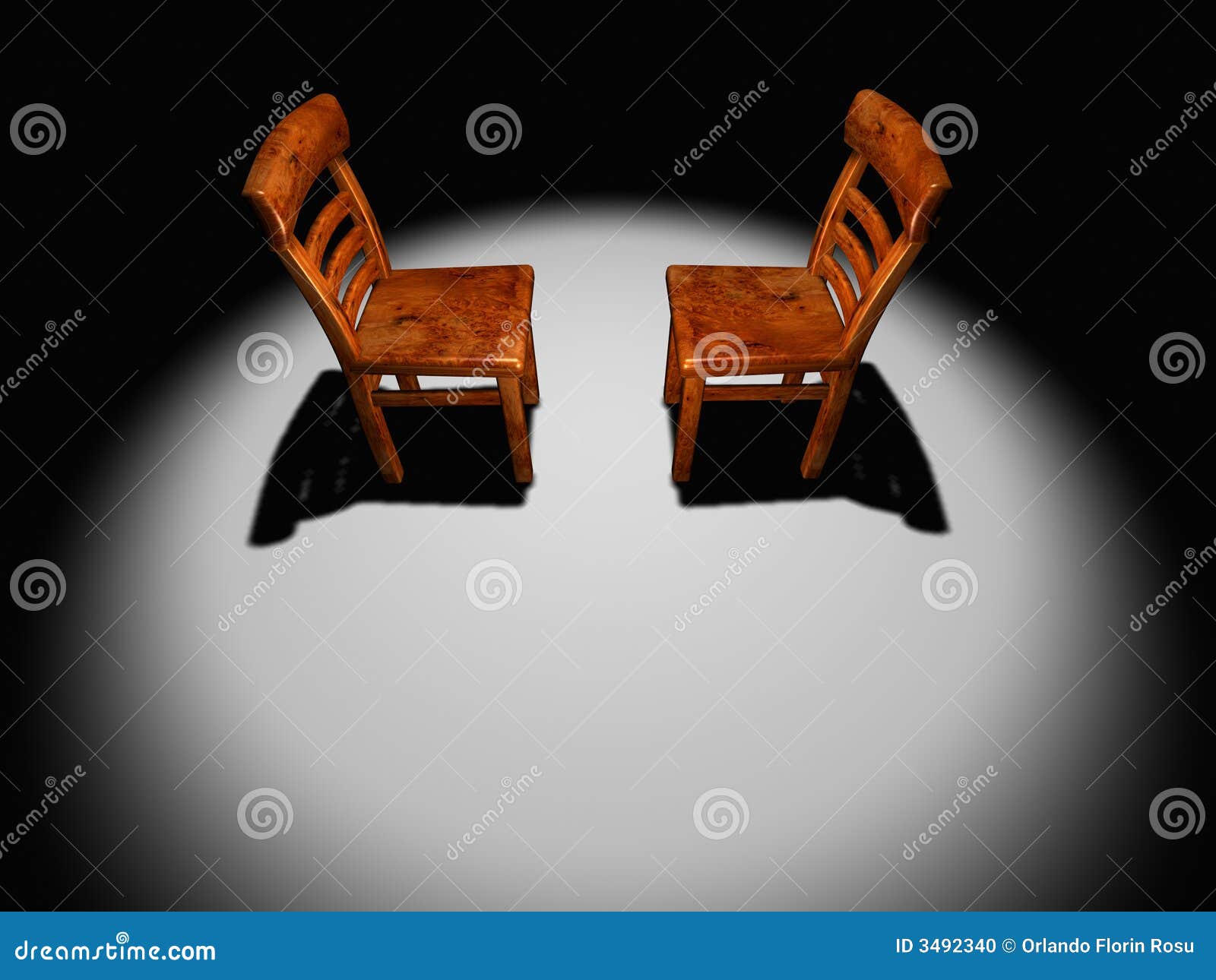 Chairs on stage stock illustration. Illustration of wait - 3492340