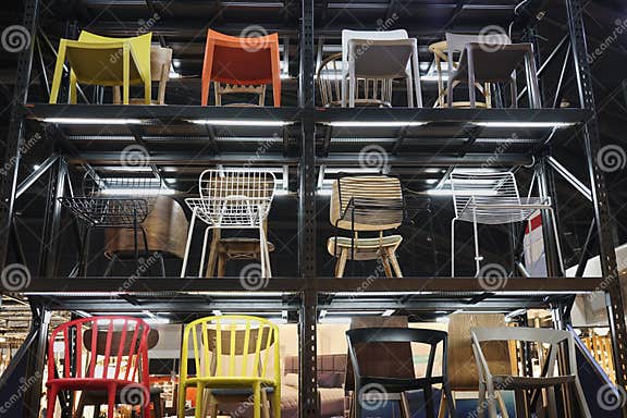 Chairs in the store. stock image. Image of furniture - 119201445