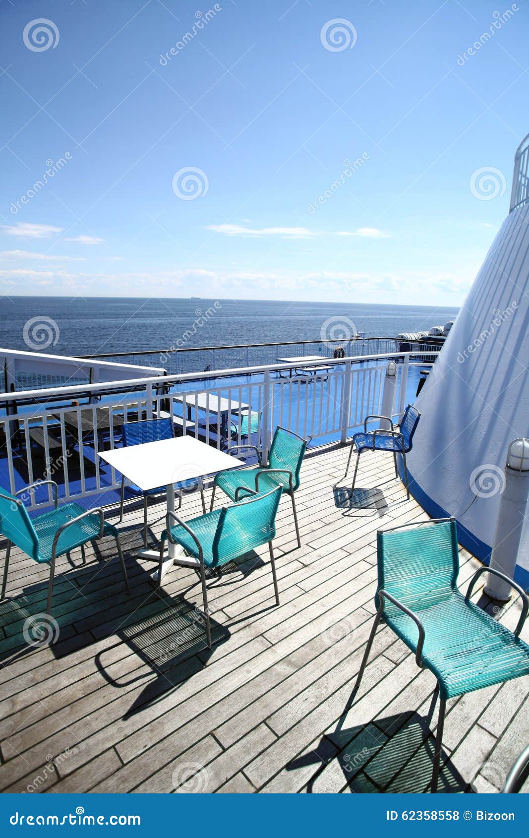 Chairs and Tables on a Ferry Deck Stock Photo - Image of transport ...