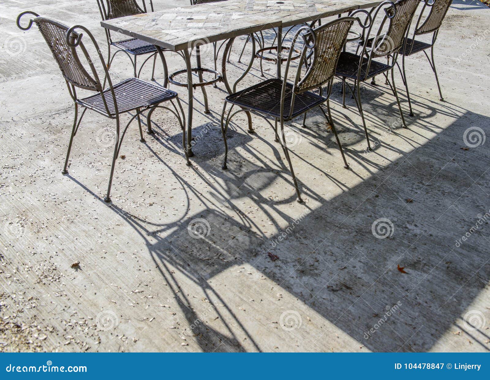 Chairs and Tables with Shadows Stock Image - Image of floor, modern ...