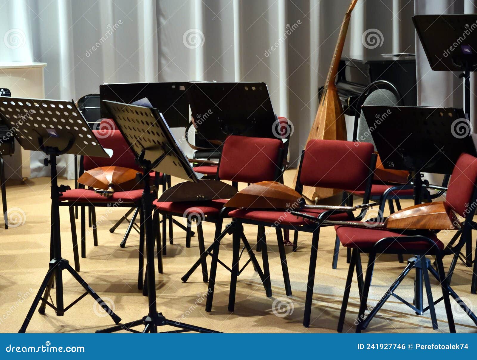 Chairs and Tables on the Theater Stage Stock Photo - Image of film ...