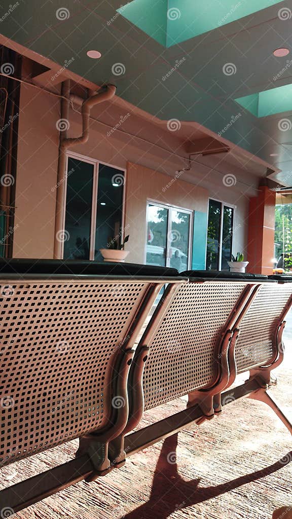 Chairs in the Waiting Room, Outside the Queue Stock Photo - Image of ...