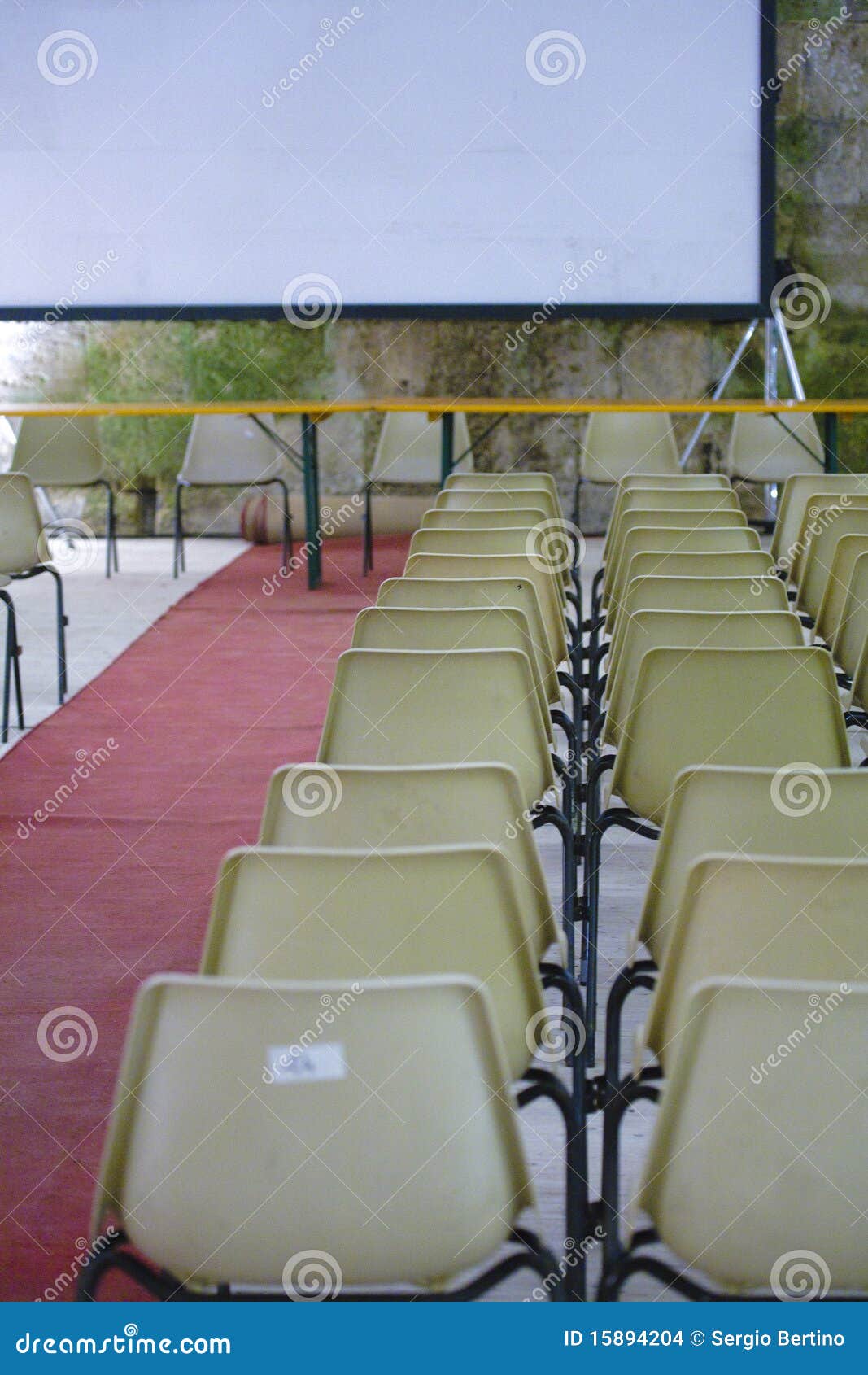 Chairs and white screen stock photo. Image of chairs - 15894204