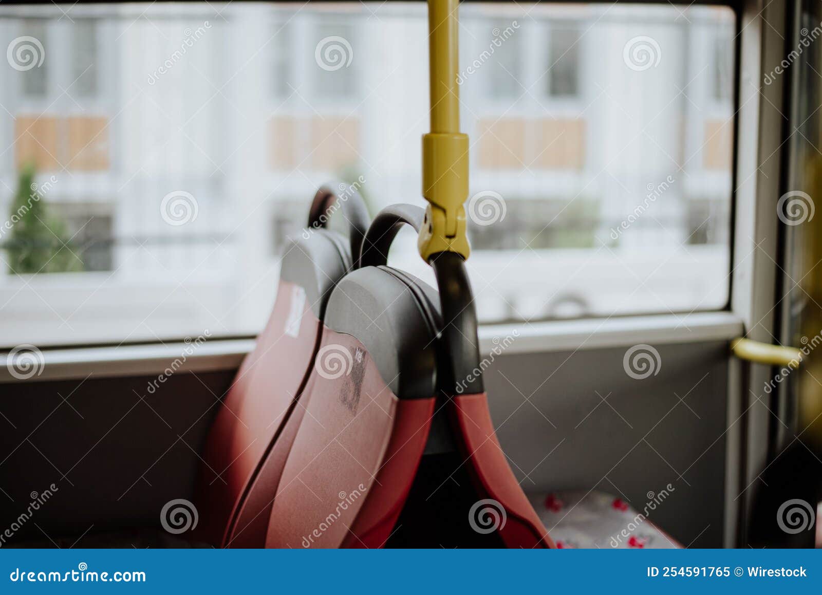 Chairs and Windows Inside a Bus Stock Image - Image of glass, pole ...