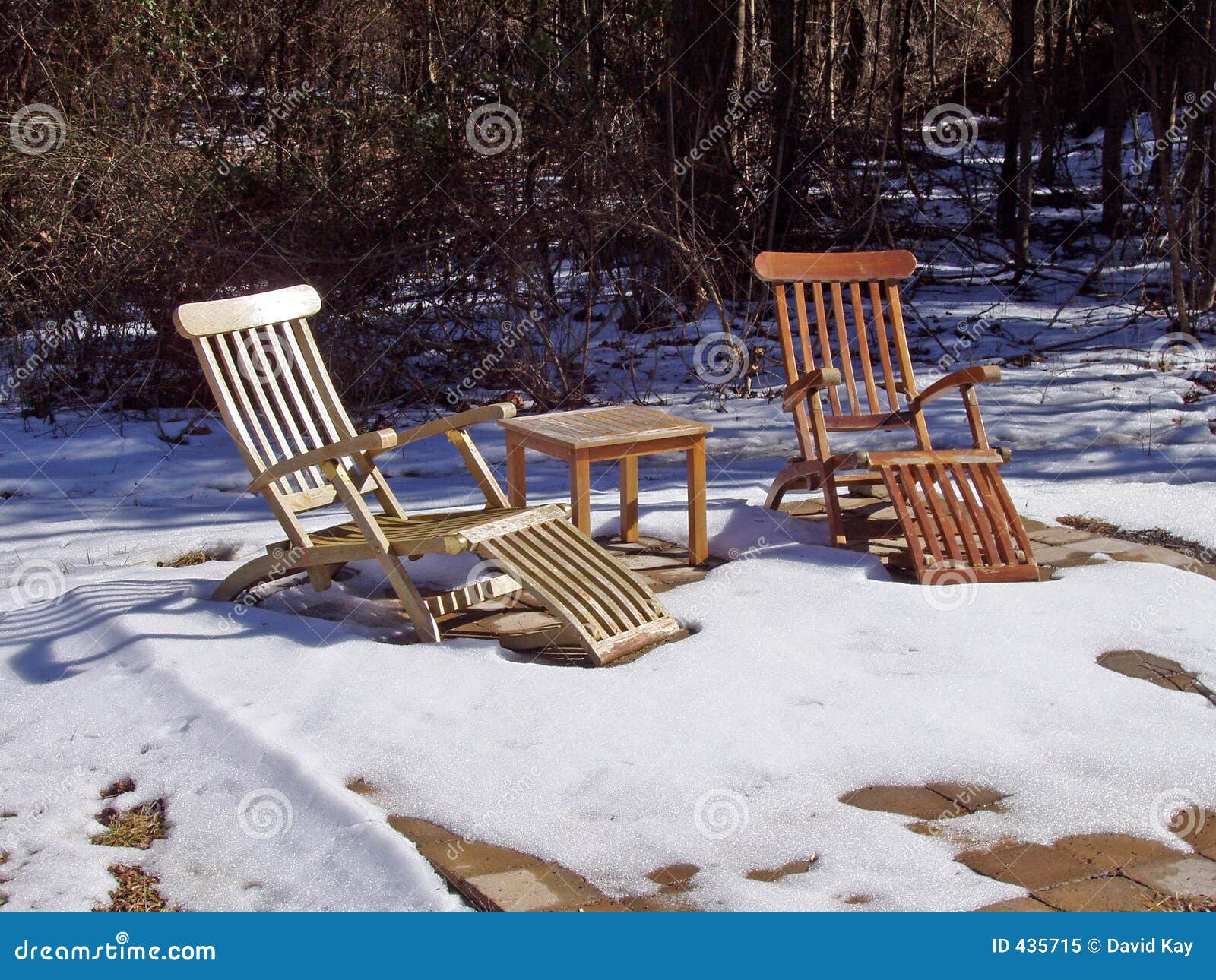 Chairs in winter stock image. Image of peace, winter, empty - 435715