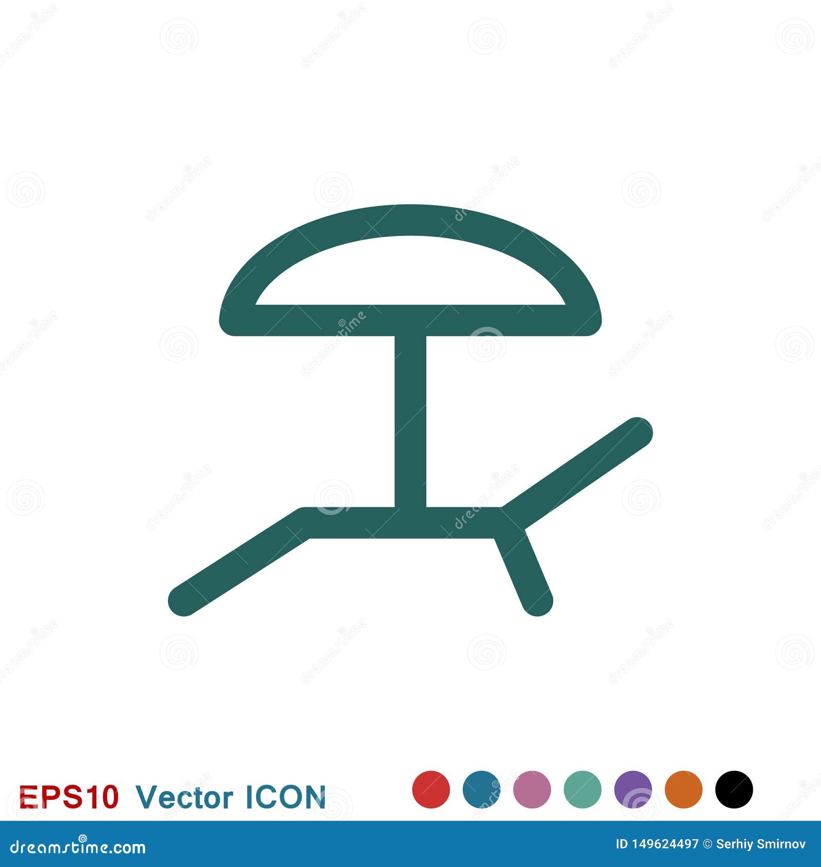Chaise Lounge Icon Logo, Illustration, Vector Sign Symbol for Design ...