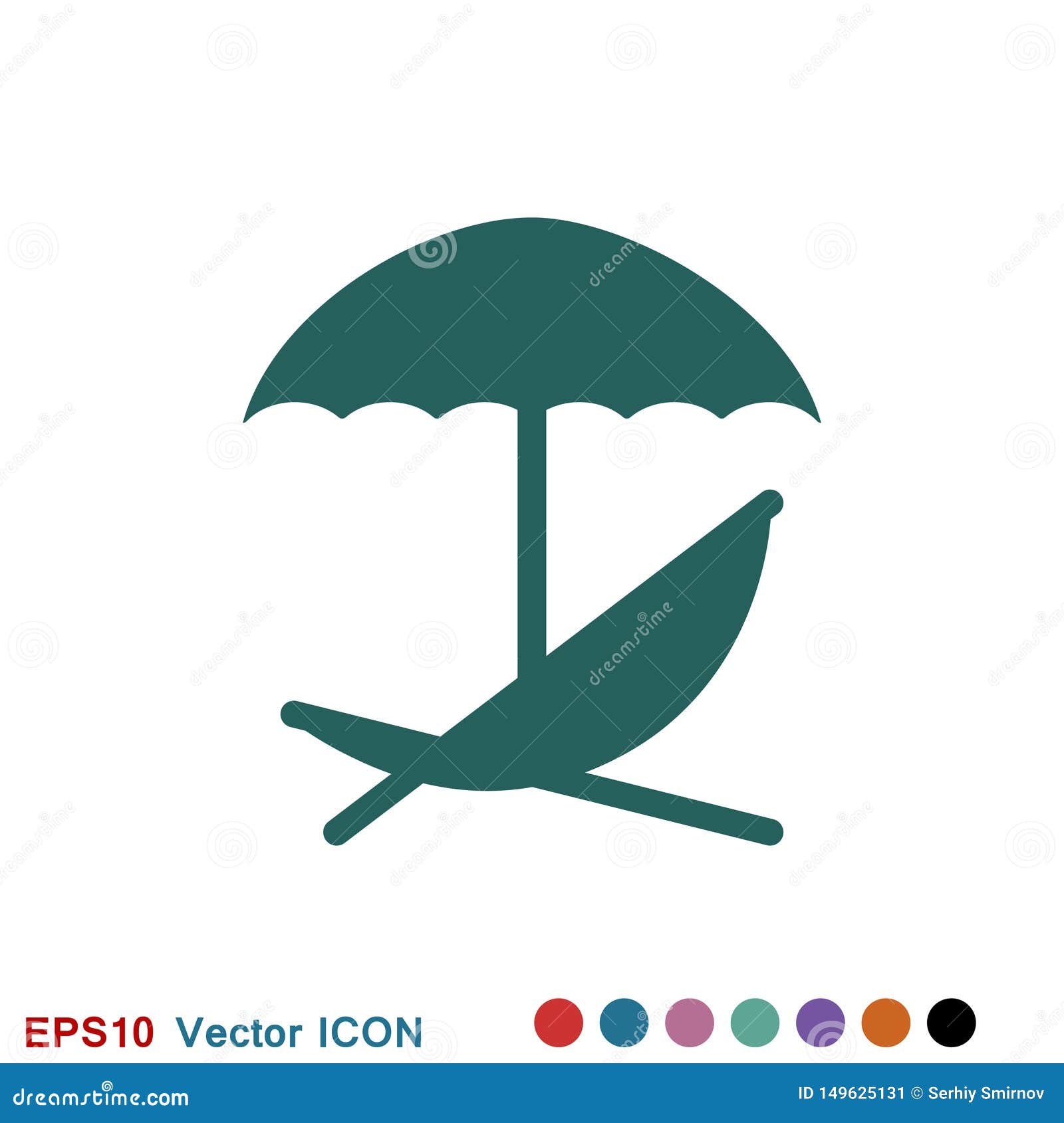 Chaise Lounge Icon Logo, Illustration, Vector Sign Symbol for Design ...