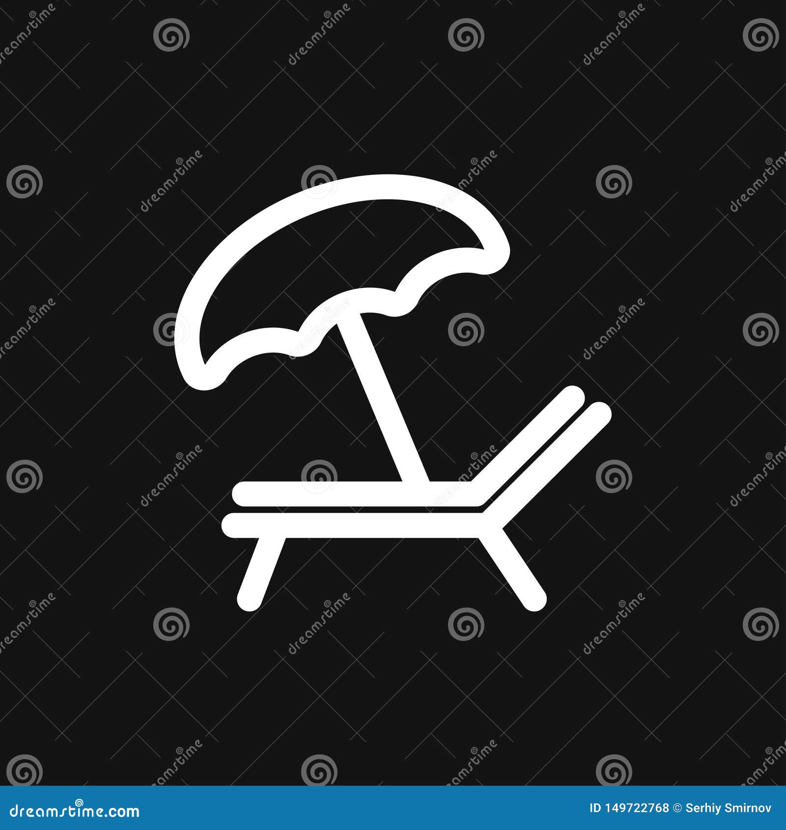 Chaise Lounge Icon Logo, Illustration, Vector Sign Symbol for Design ...