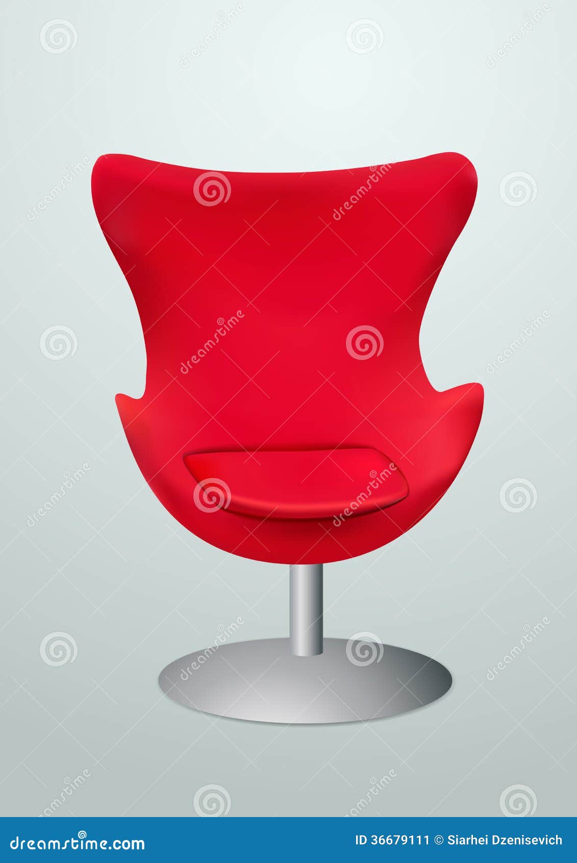 Chaise rouge pour le VIP illustration de vecteur. Illustration du ...