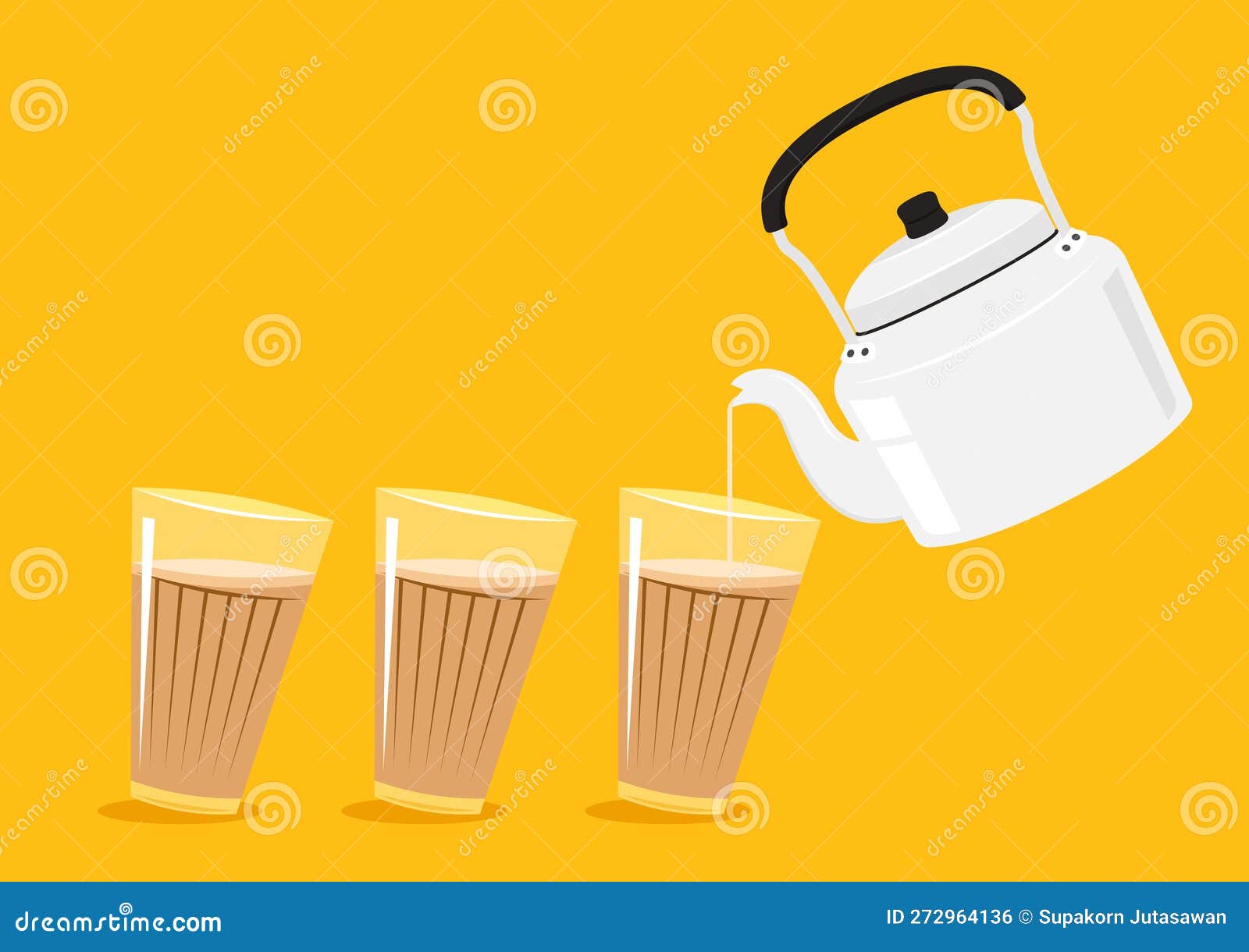 Chai Logo Design. Karak Milk Chai Illustration On Organic Background ...