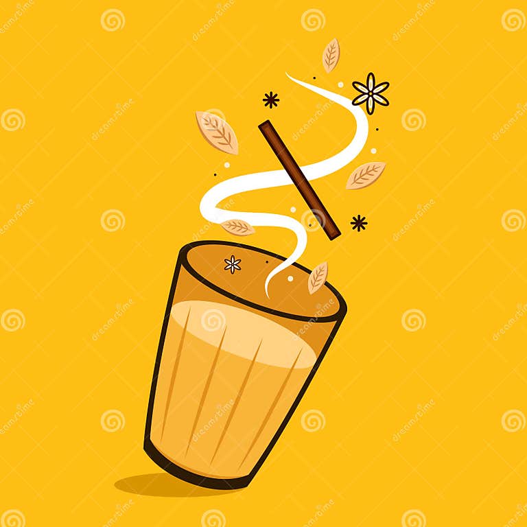 Indian Hot Drink Vector. Indian Chai Icon. Chai is Indian Drink Stock ...