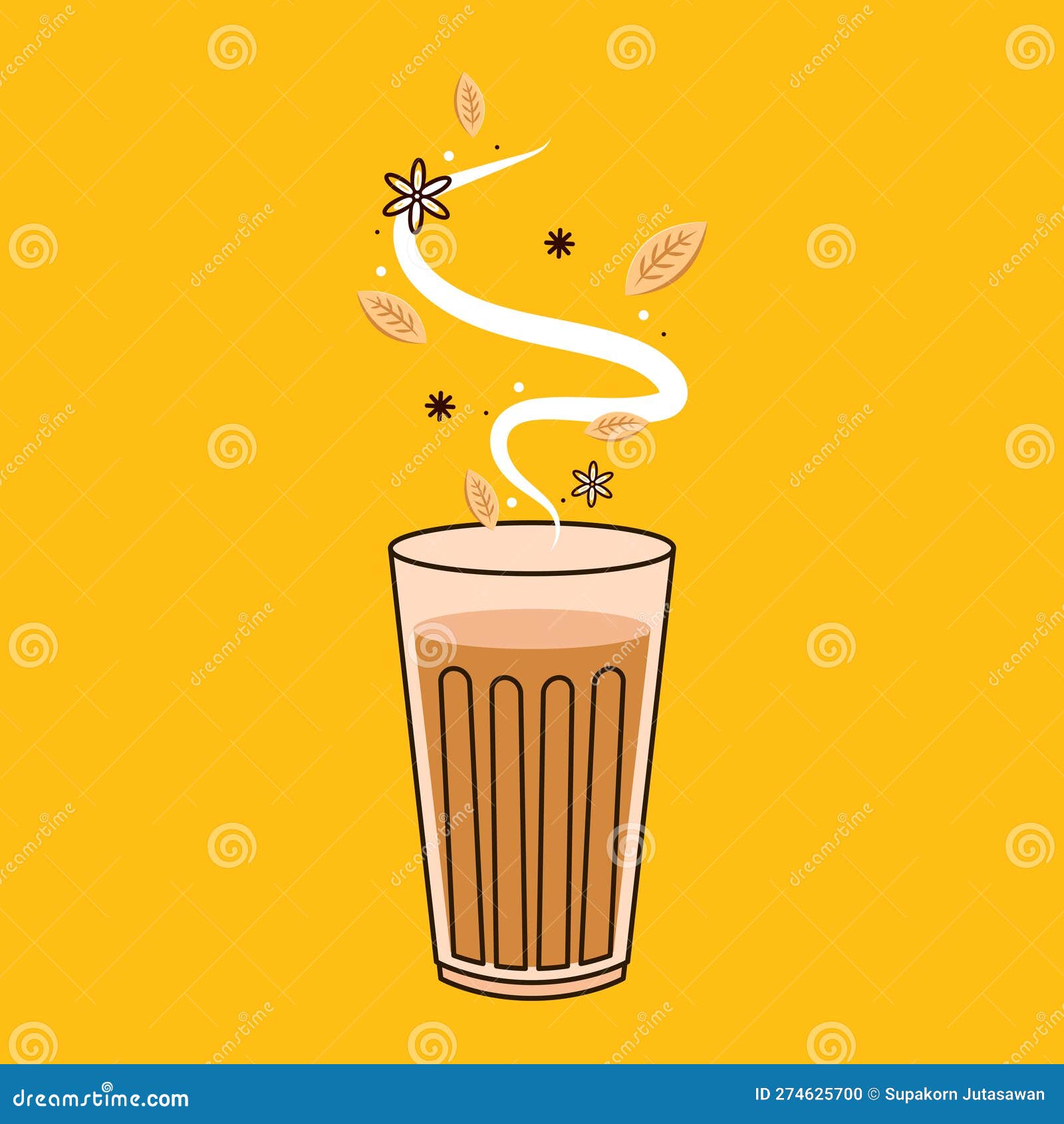 Indian Hot Drink Vector. Indian Chai Icon Stock Vector - Illustration ...