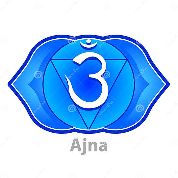 Chakra Ajna Isolated on White Vector Stock Vector - Illustration of ...
