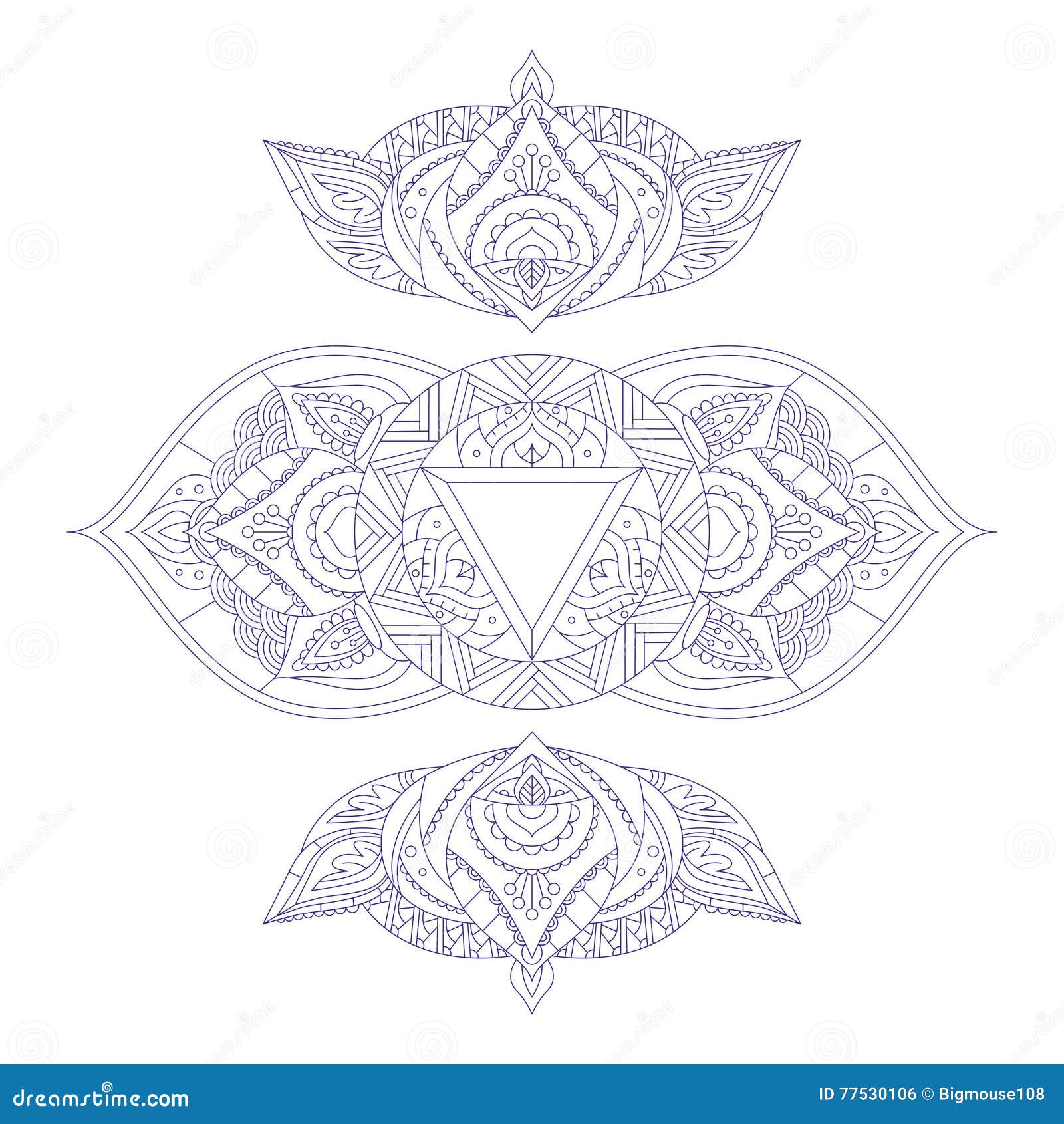 Chakra Ajna Icon, Ayurvedic Symbol, Concept Of Hinduism, Buddhism Stock ...