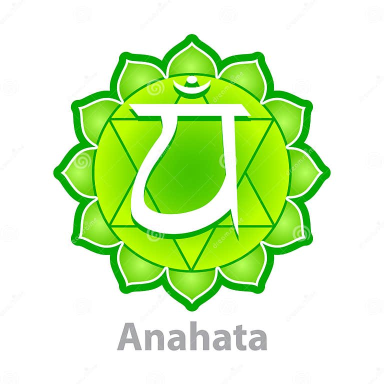 Chakra Anahata Isolated on White Vector Stock Vector - Illustration of ...