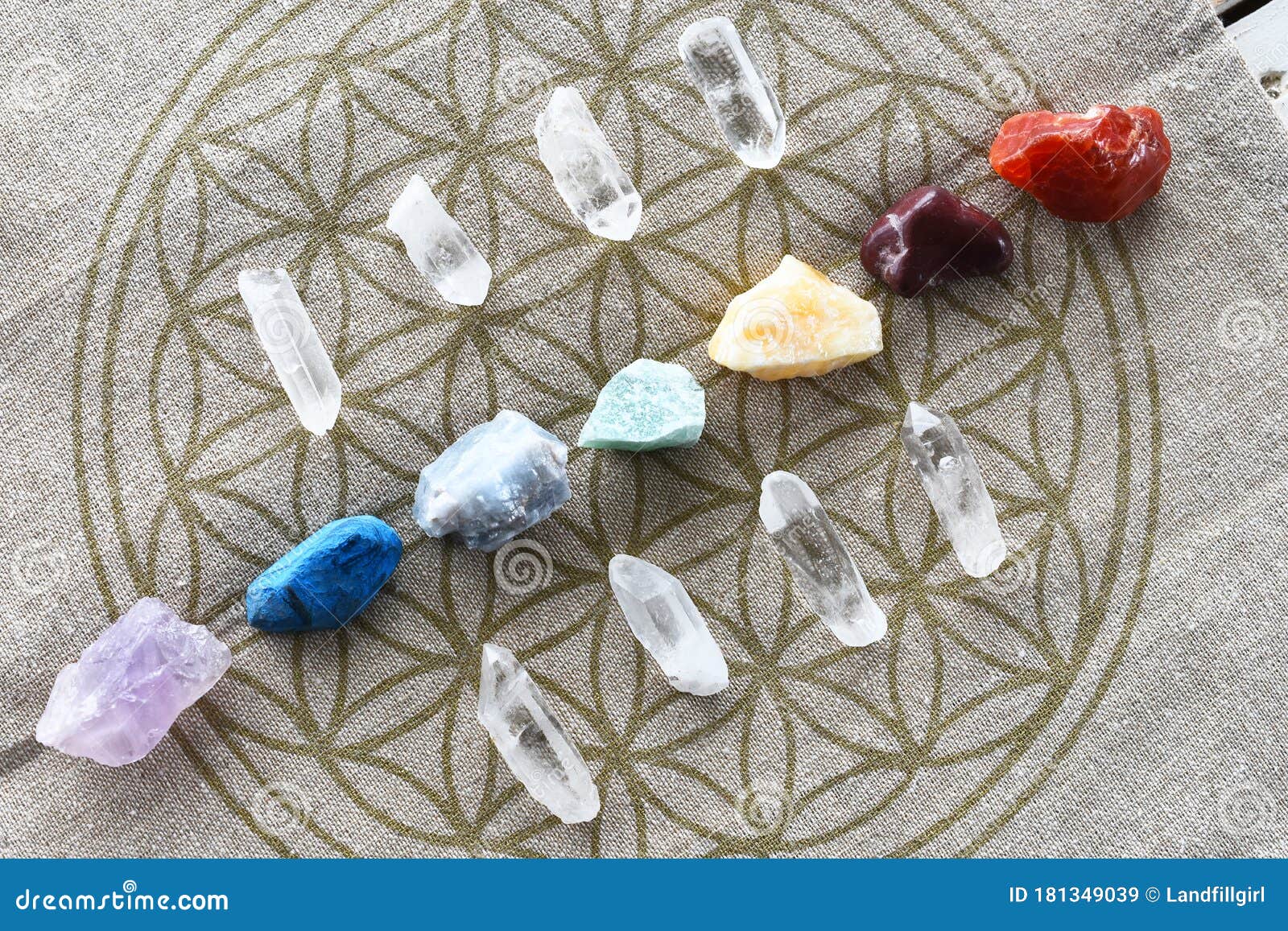 Chakra Balancing Crystals Close Up Stock Image - Image of stones ...