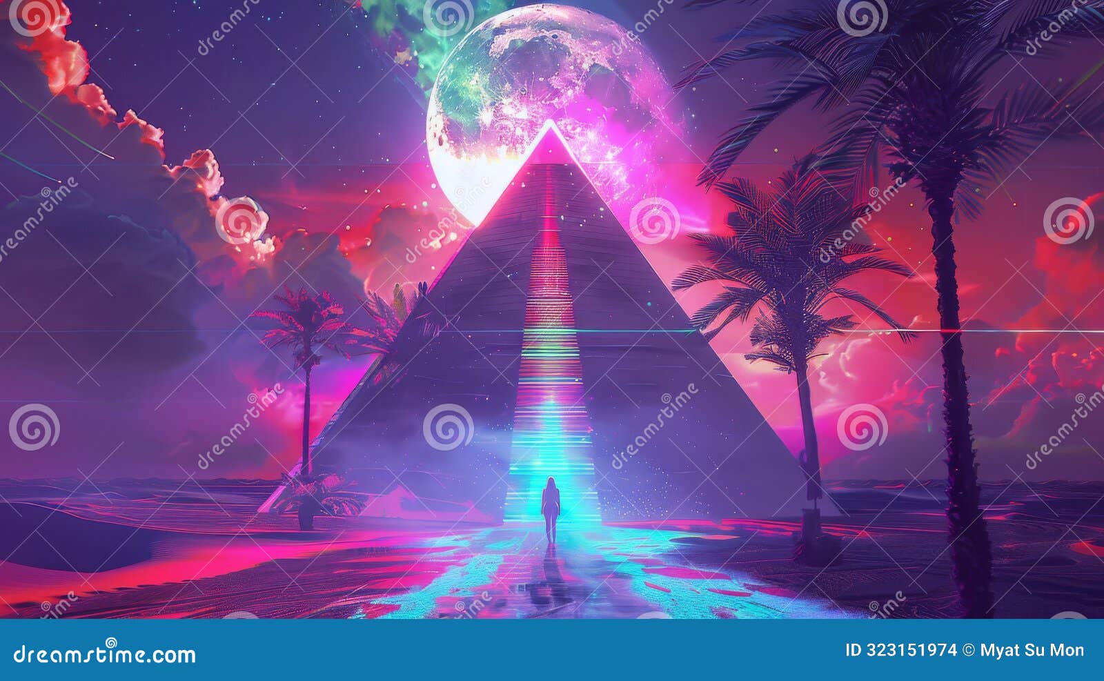 Chakra Colors Going Up A Pyramid Stock Image | CartoonDealer.com #323152279