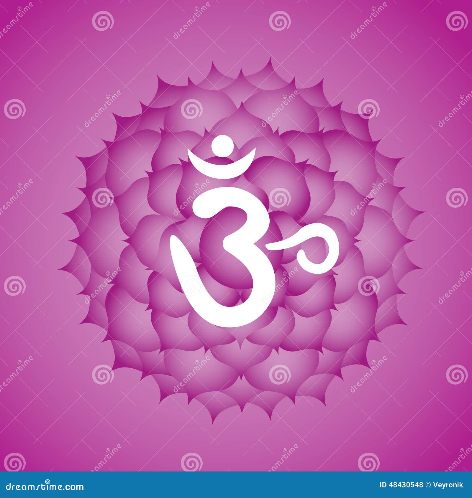 Chakra de la corona ilustración del vector. Ilustración de edad - 48430548