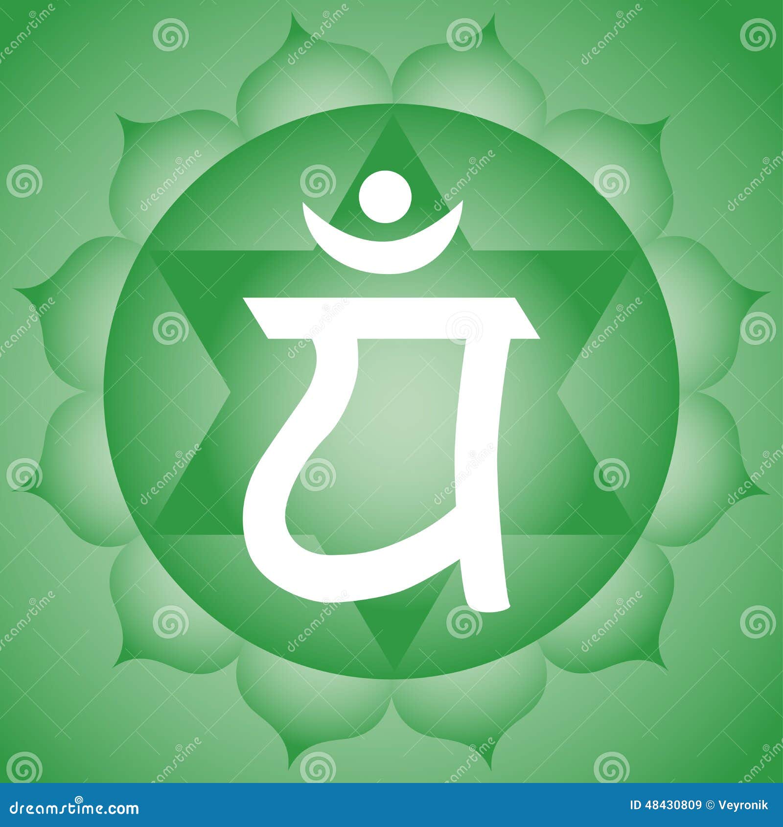 Chakra del corazón ilustración del vector. Ilustración de ayurveda ...