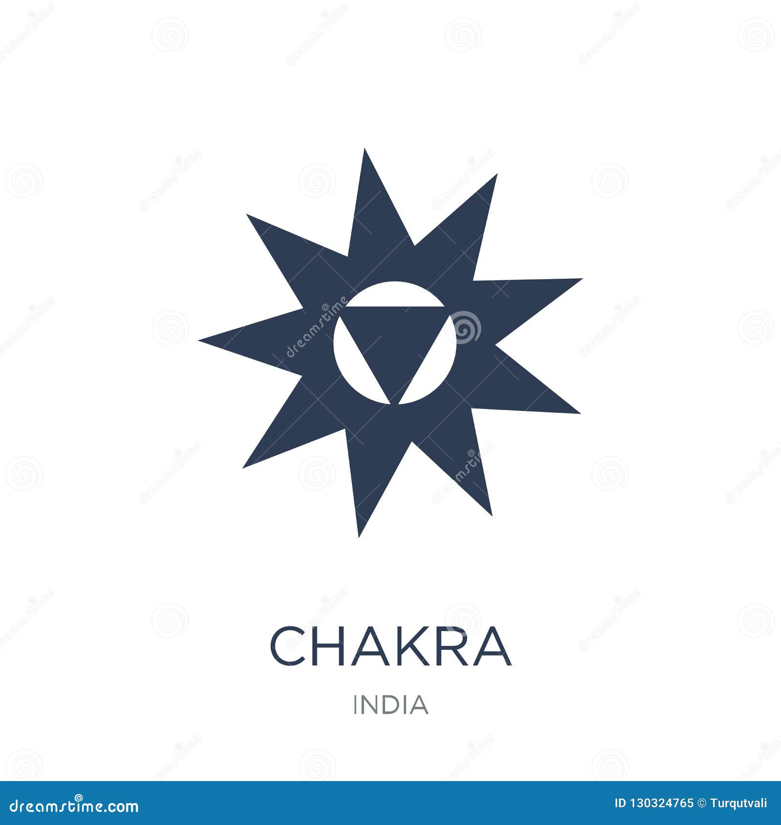 Chakra Icon. Trendy Flat Vector Chakra Icon on White Background Stock Vector - Illustration of ...