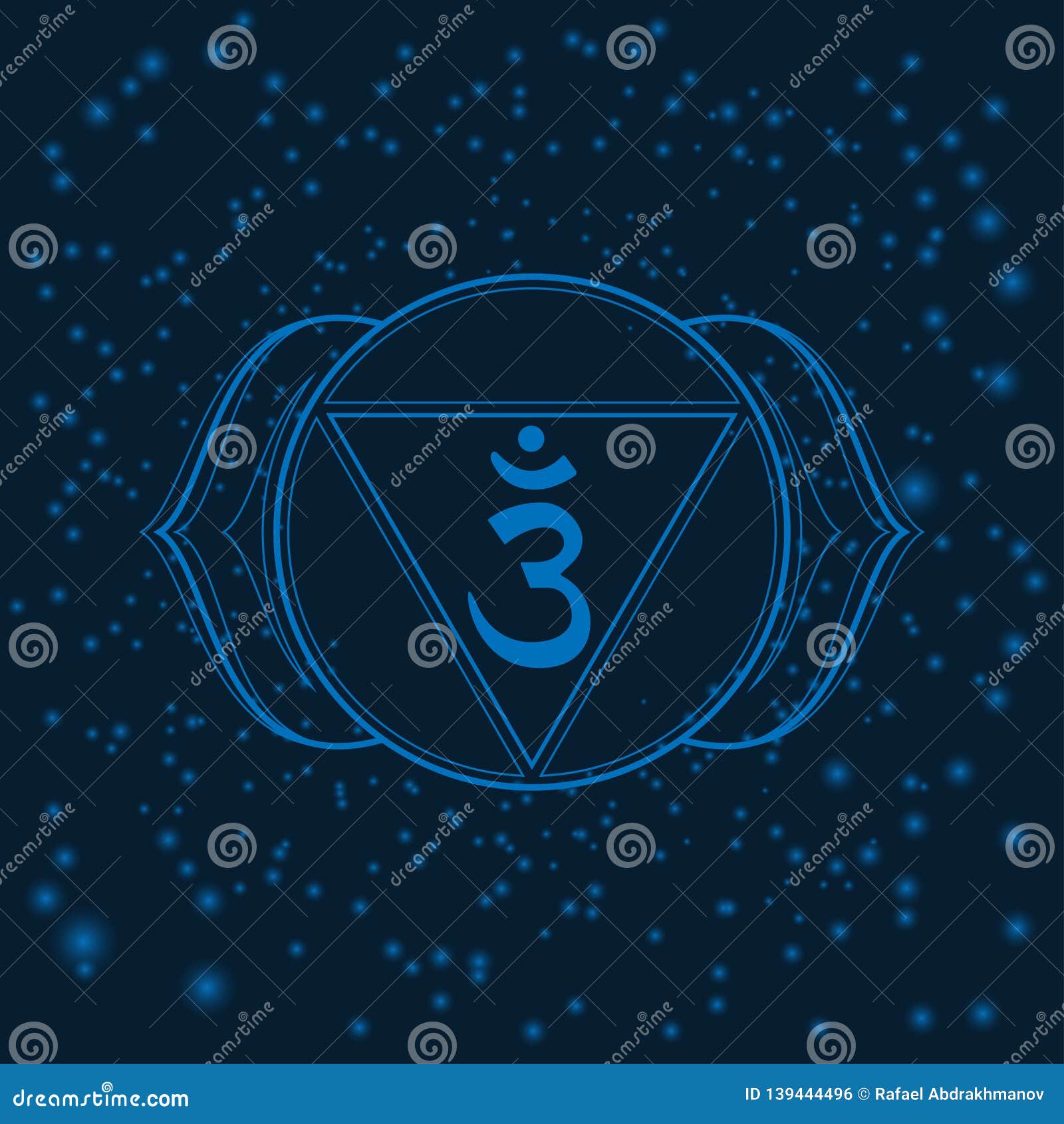 Chakra Illustration Vector of Ajna. EPS 10 Stock Vector - Illustration ...