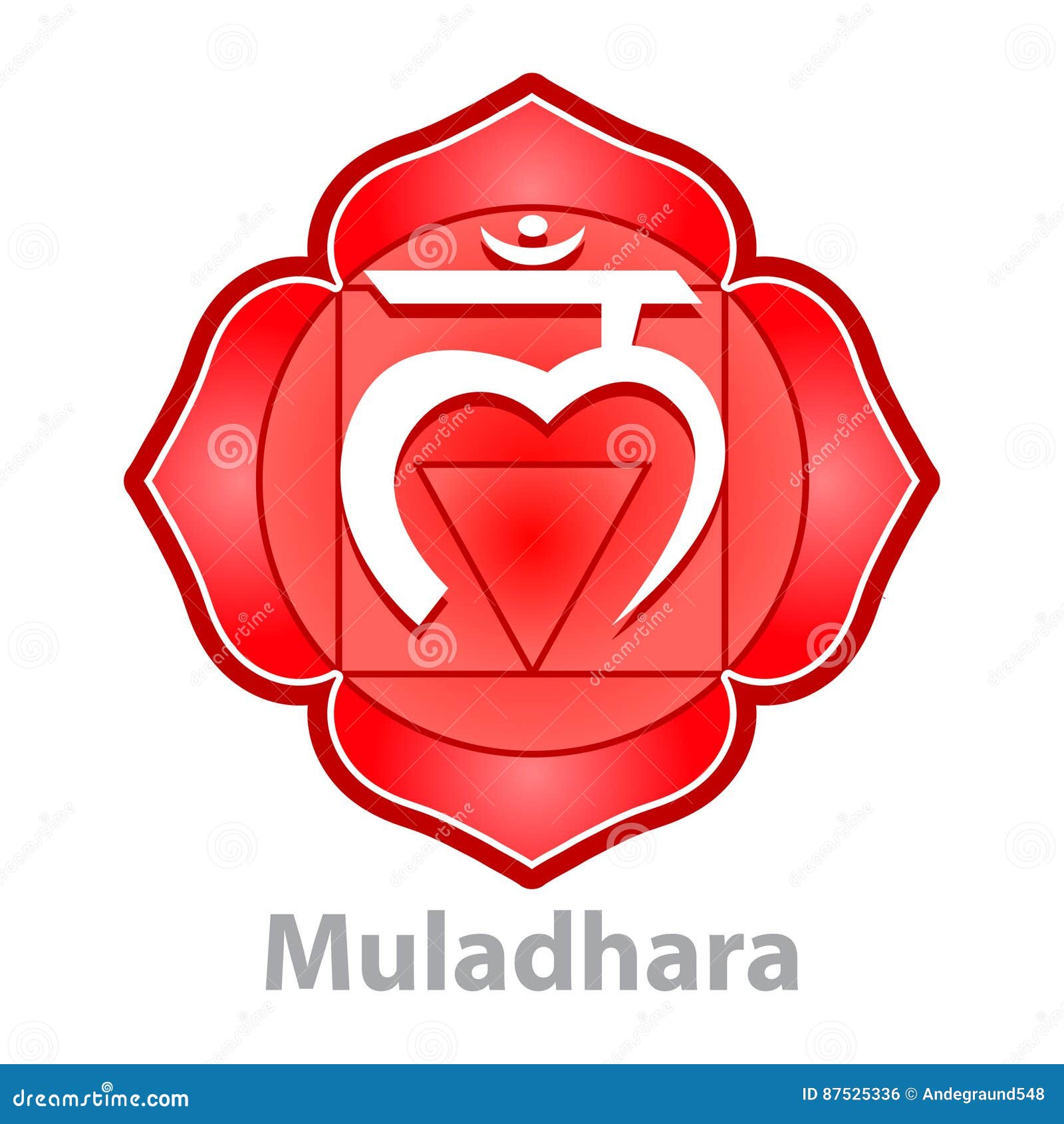 Chakra Muladhara Isolated on White Vector Stock Vector - Illustration ...