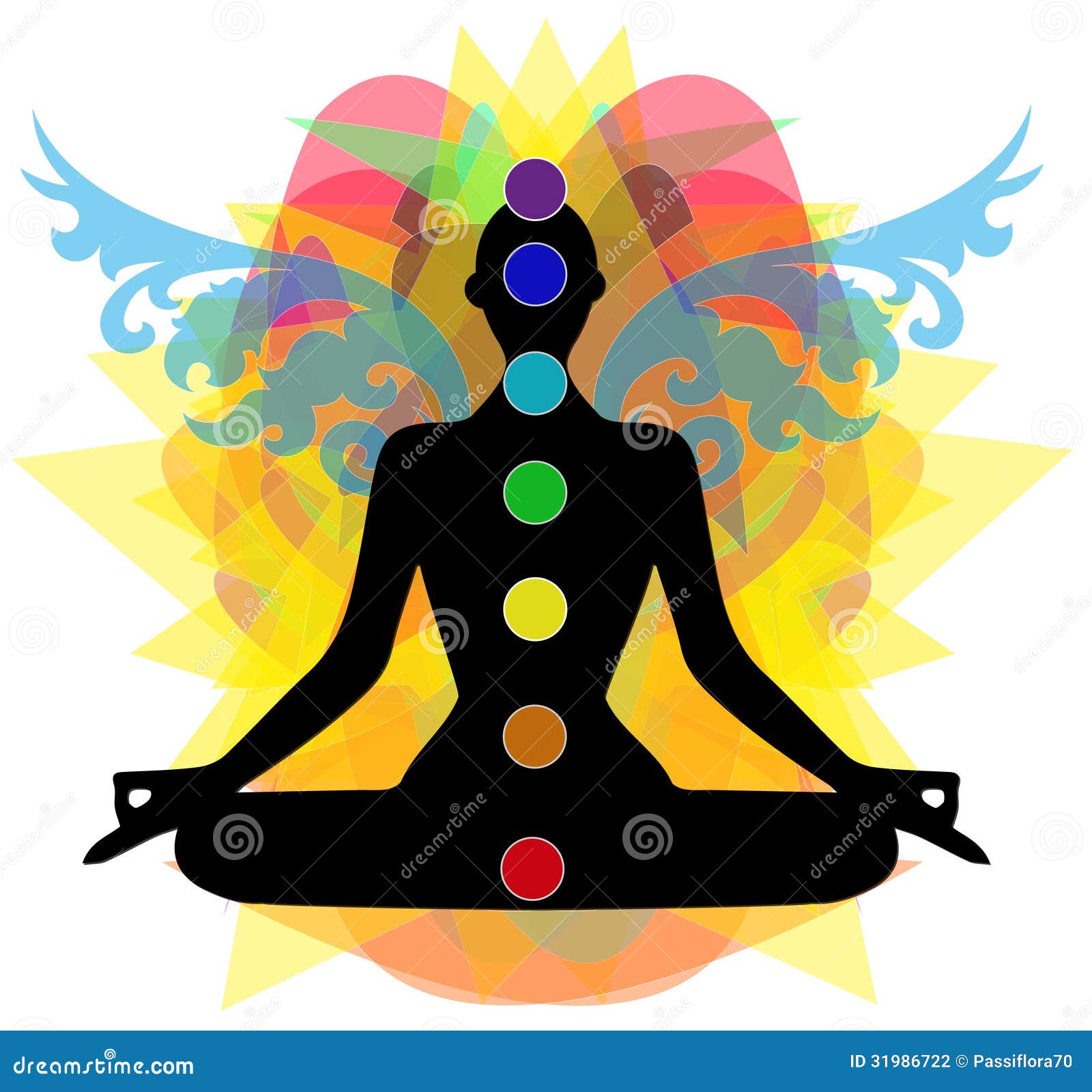 Chakra points stock illustration. Illustration of energy - 31986722