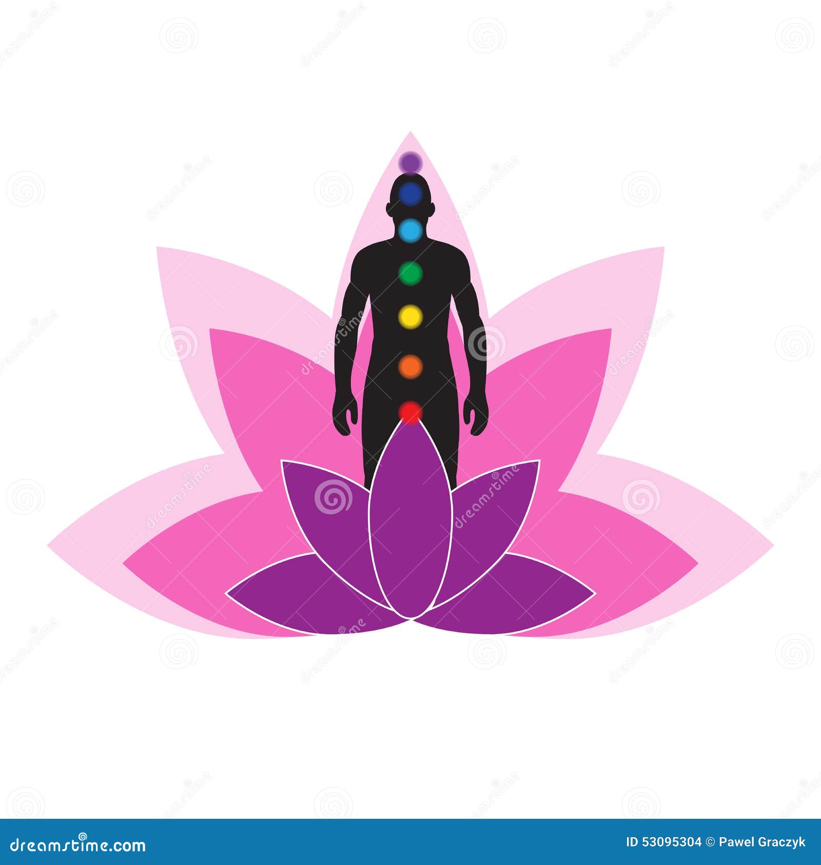 Chakra-Punkte vektor abbildung. Illustration von aura - 53095304