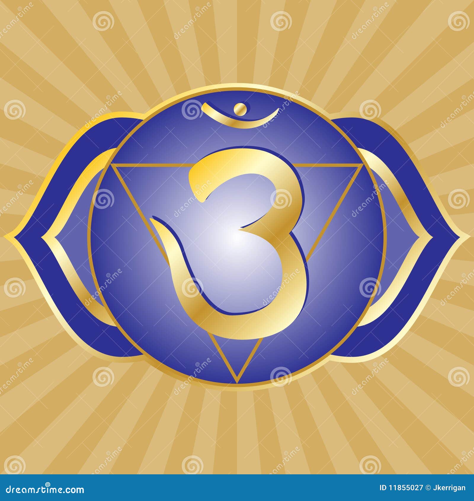 Chakra Series: Ajna stock vector. Illustration of aura - 11855027