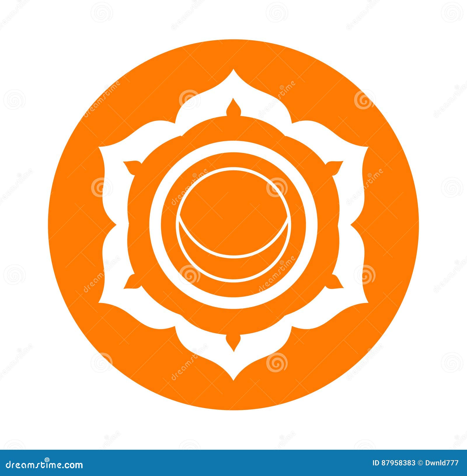 Chakra symbol stock illustration. Illustration of ayurvedic - 87958383