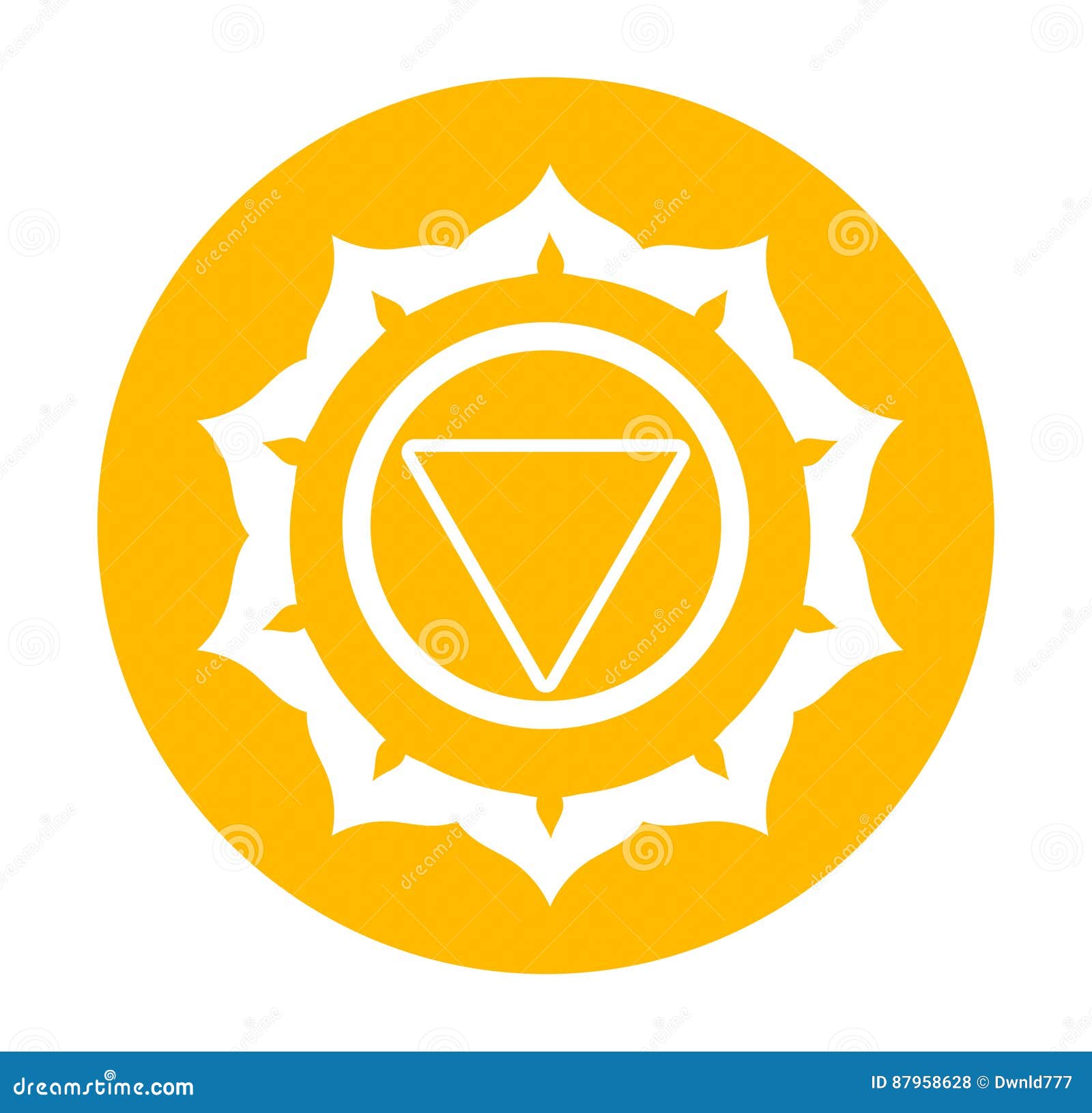 Chakra symbol stock illustration. Illustration of meditation - 87958628