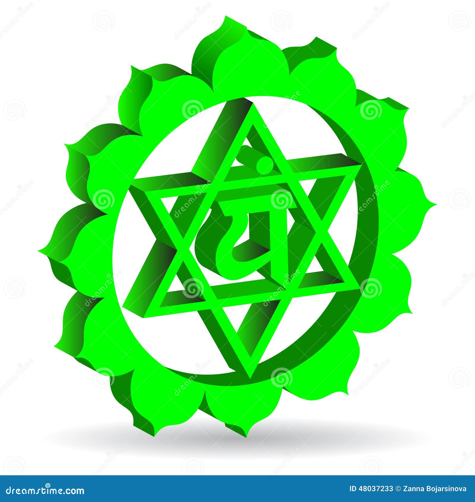 Chakra verde de Anahata ilustración del vector. Ilustración de calma ...