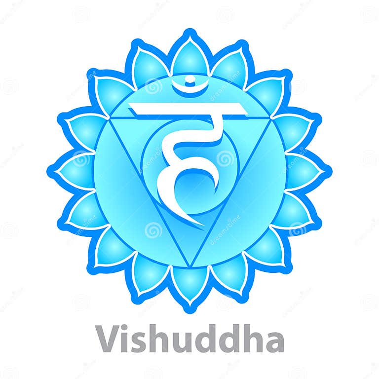 Chakra Vishuddha Isolated on White Vector Stock Vector - Illustration ...
