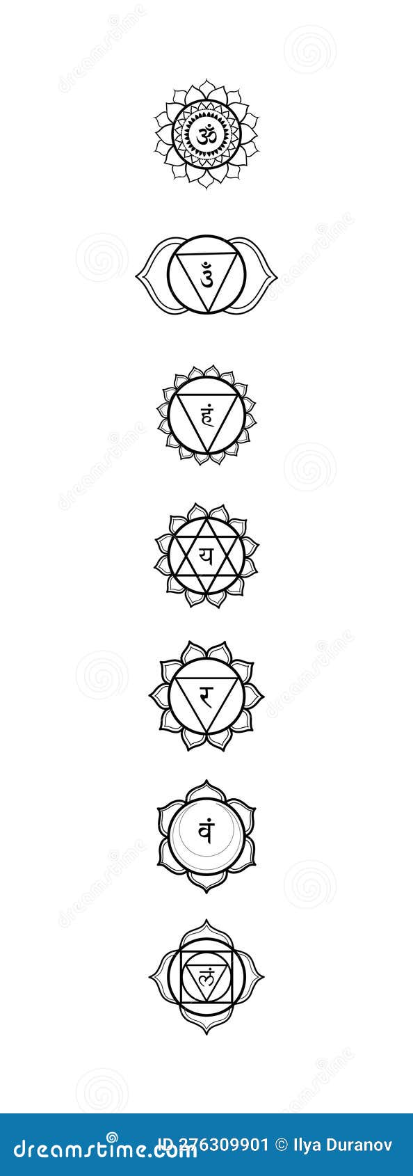 Sanskrit Symbols For Chakras
