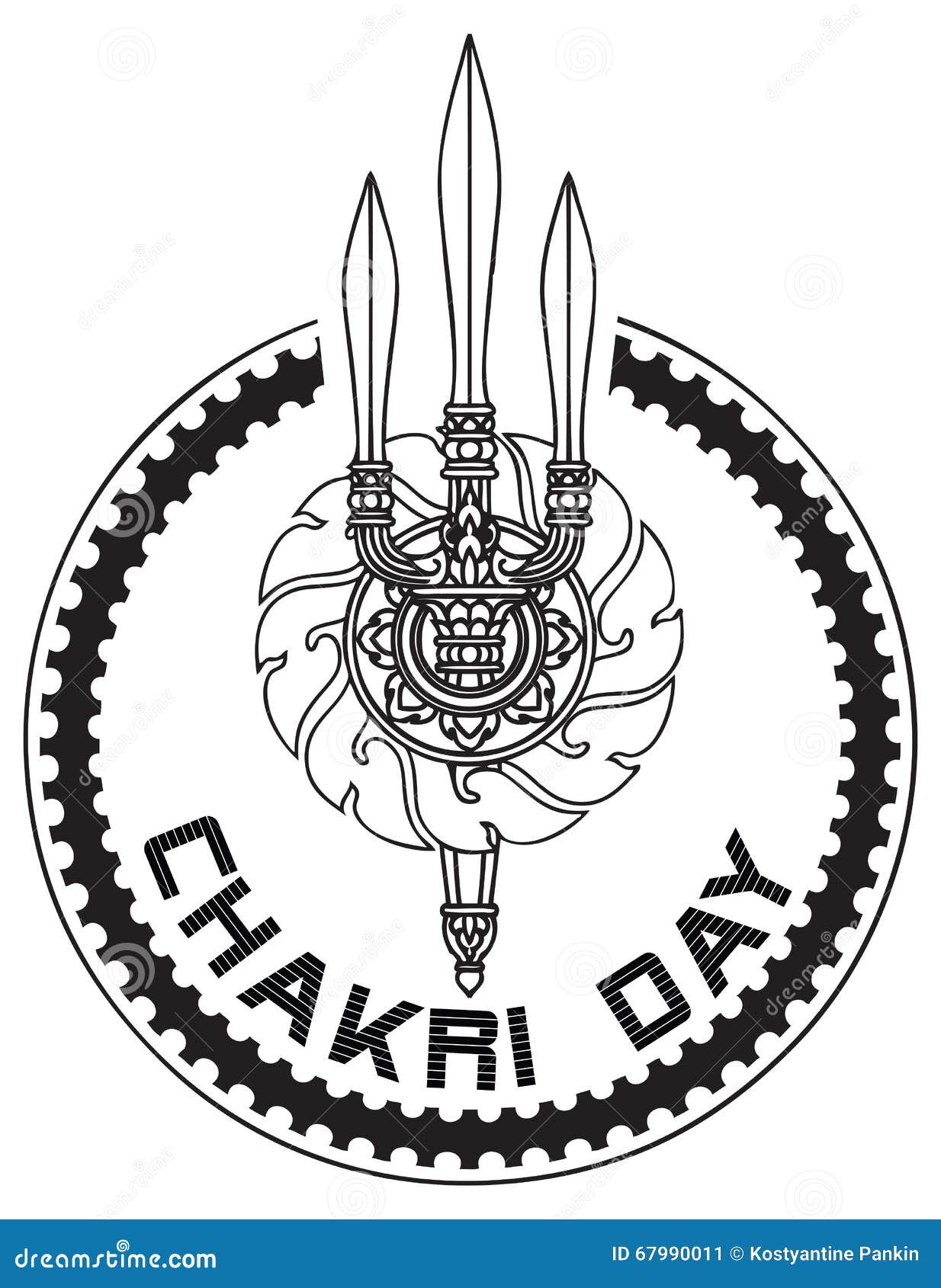 Chakri Dynasty Thailand stock vector. Illustration of decoration - 67990011