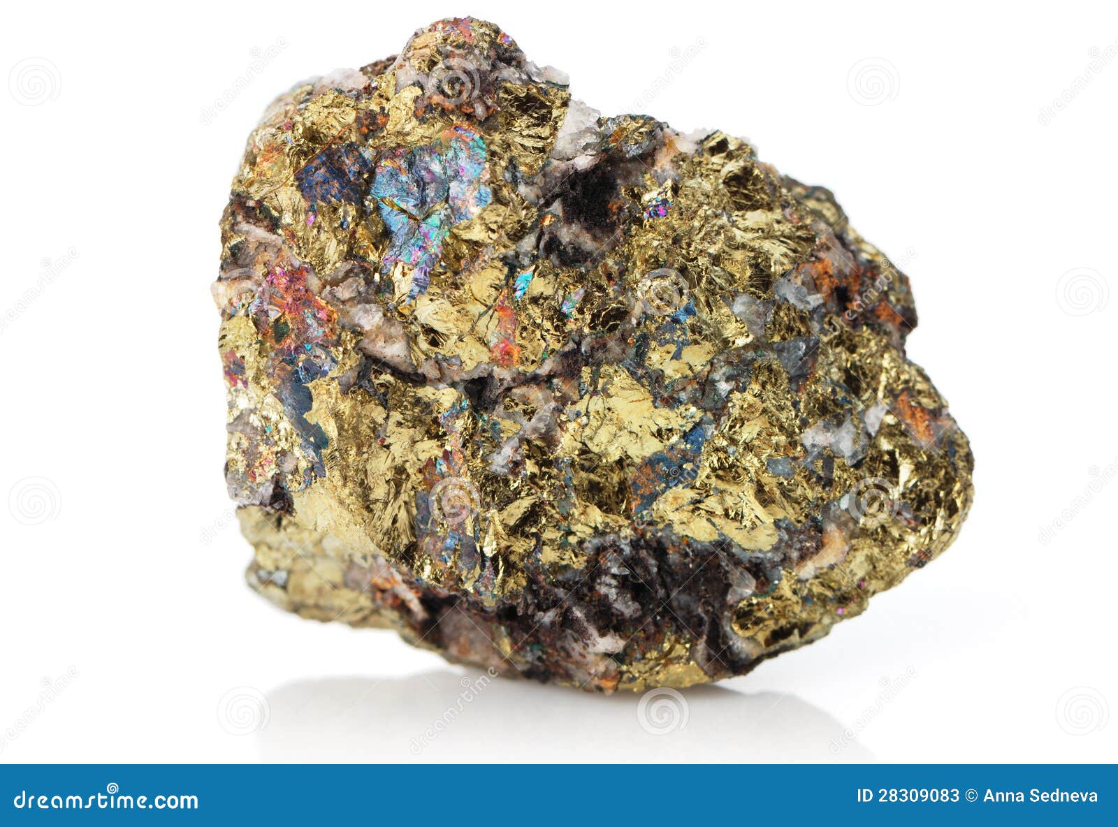 Chalcopyrite stock image. Image of blue, geology, metallic - 28309083
