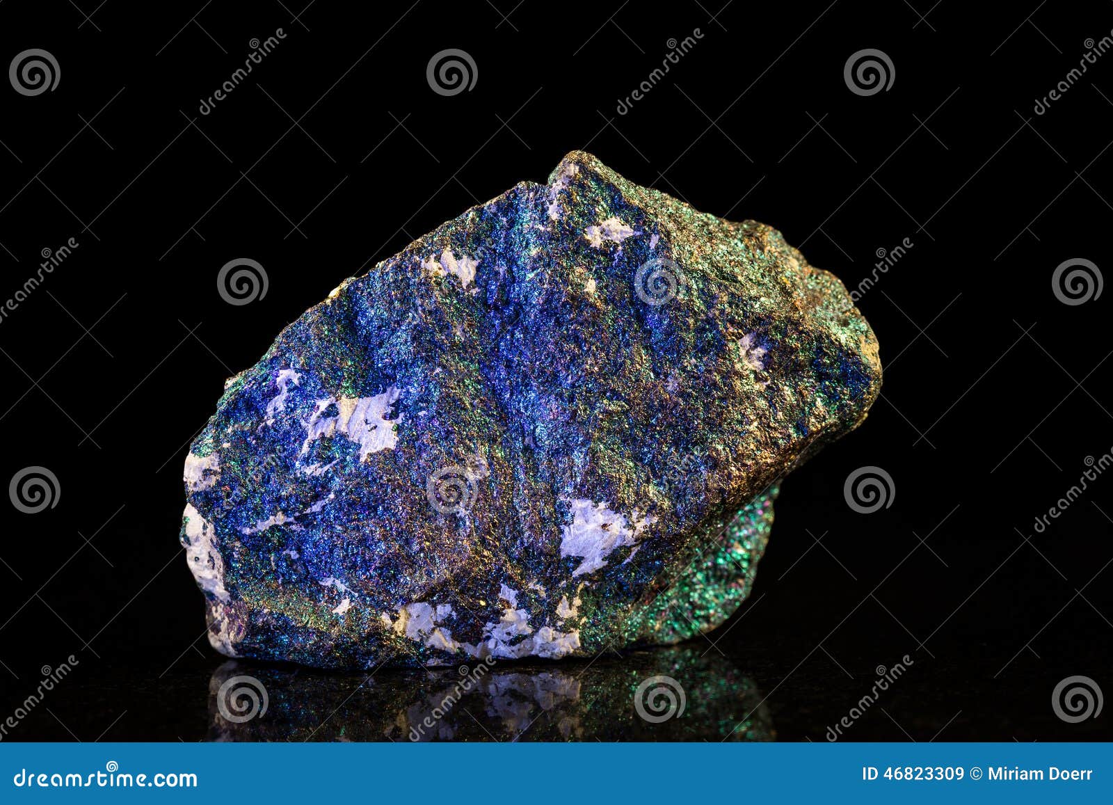 Chalcopyrite Mineral Stone in Front of Black Stock Image - Image of ...