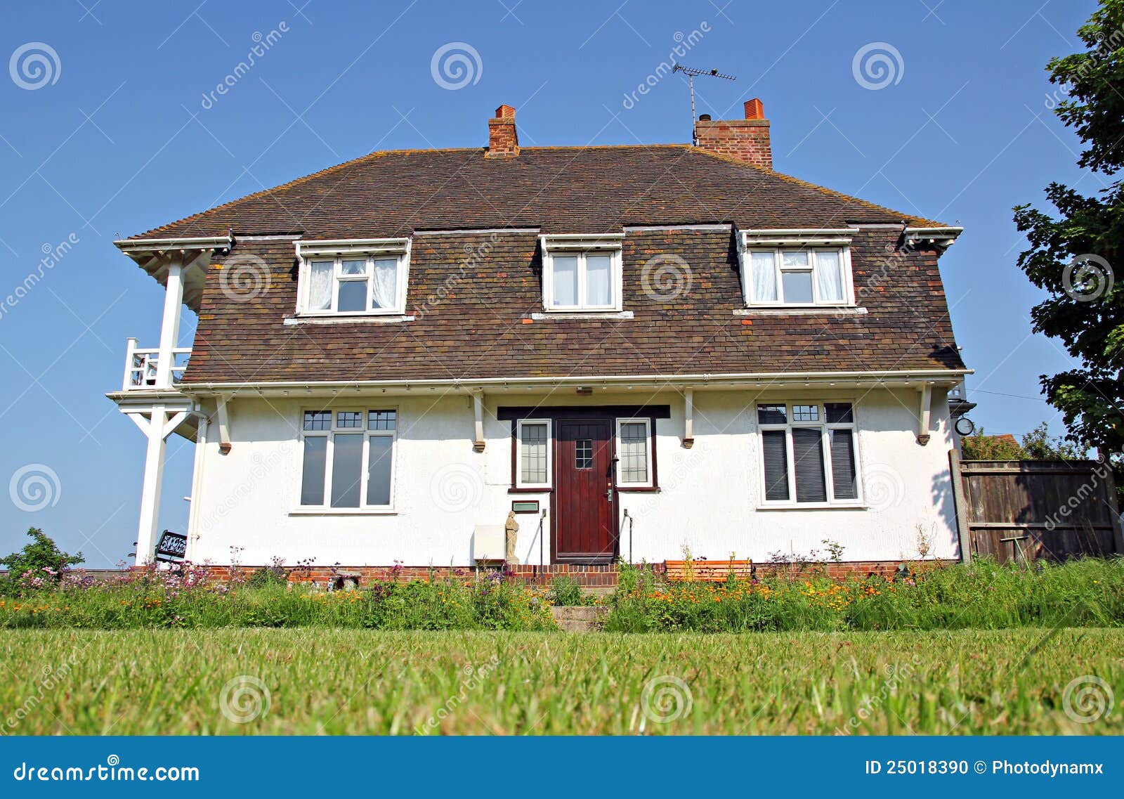Chalet Cottage Style Holiday Home Stock Photo - Image of bluebells ...