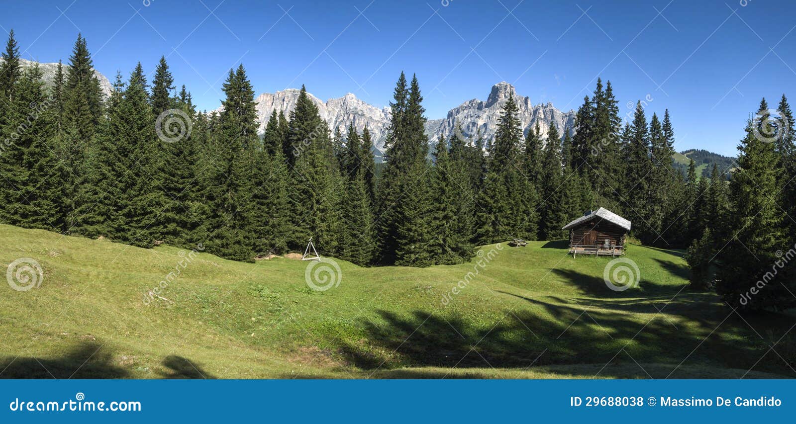 Chalet in the forest stock photo. Image of mountain, alps - 29688038