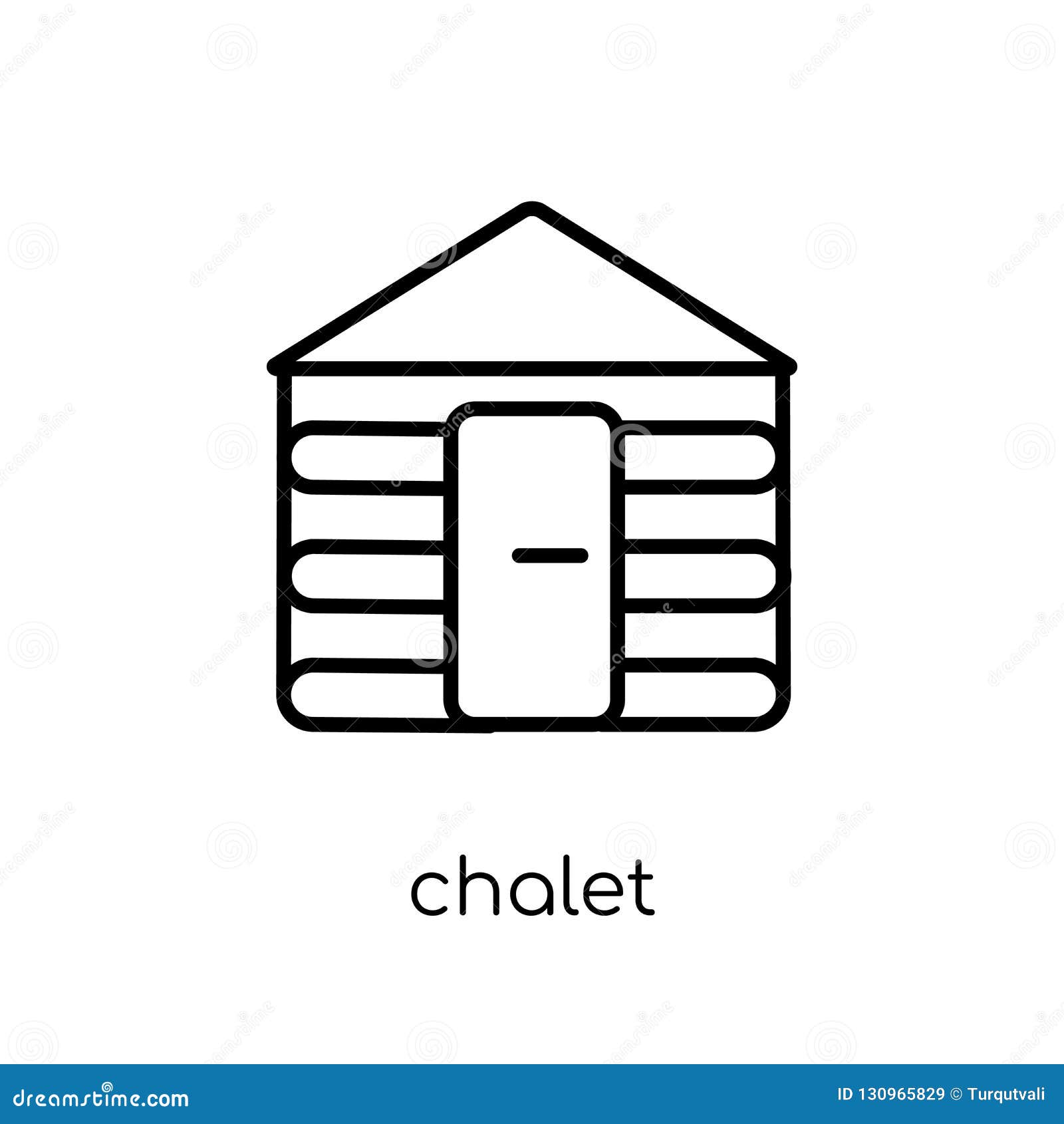Chalet Icon from Collection. Stock Vector - Illustration of residential ...